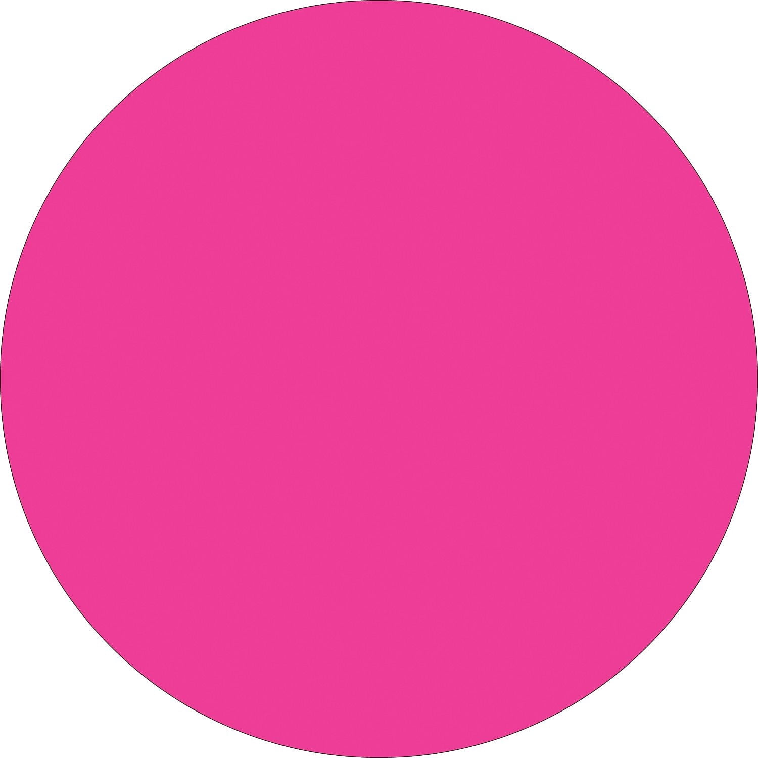 Tape Logic Inventory Circle Labels 1/2" Fluorescent Pink 500/Roll ...
