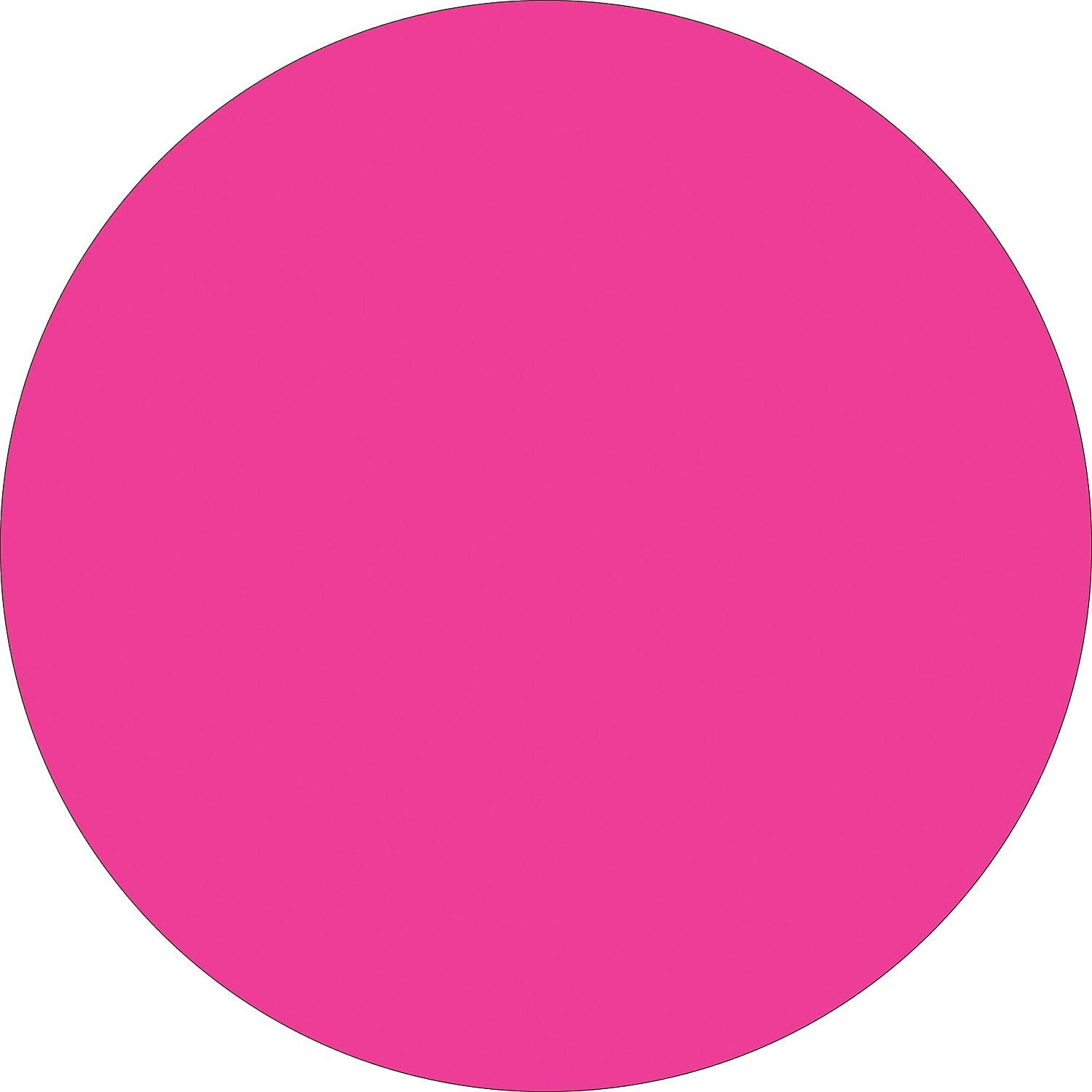 Tape Logic Inventory Circle Labels 2" Fluorescent Pink 500/Roll DL613K ...