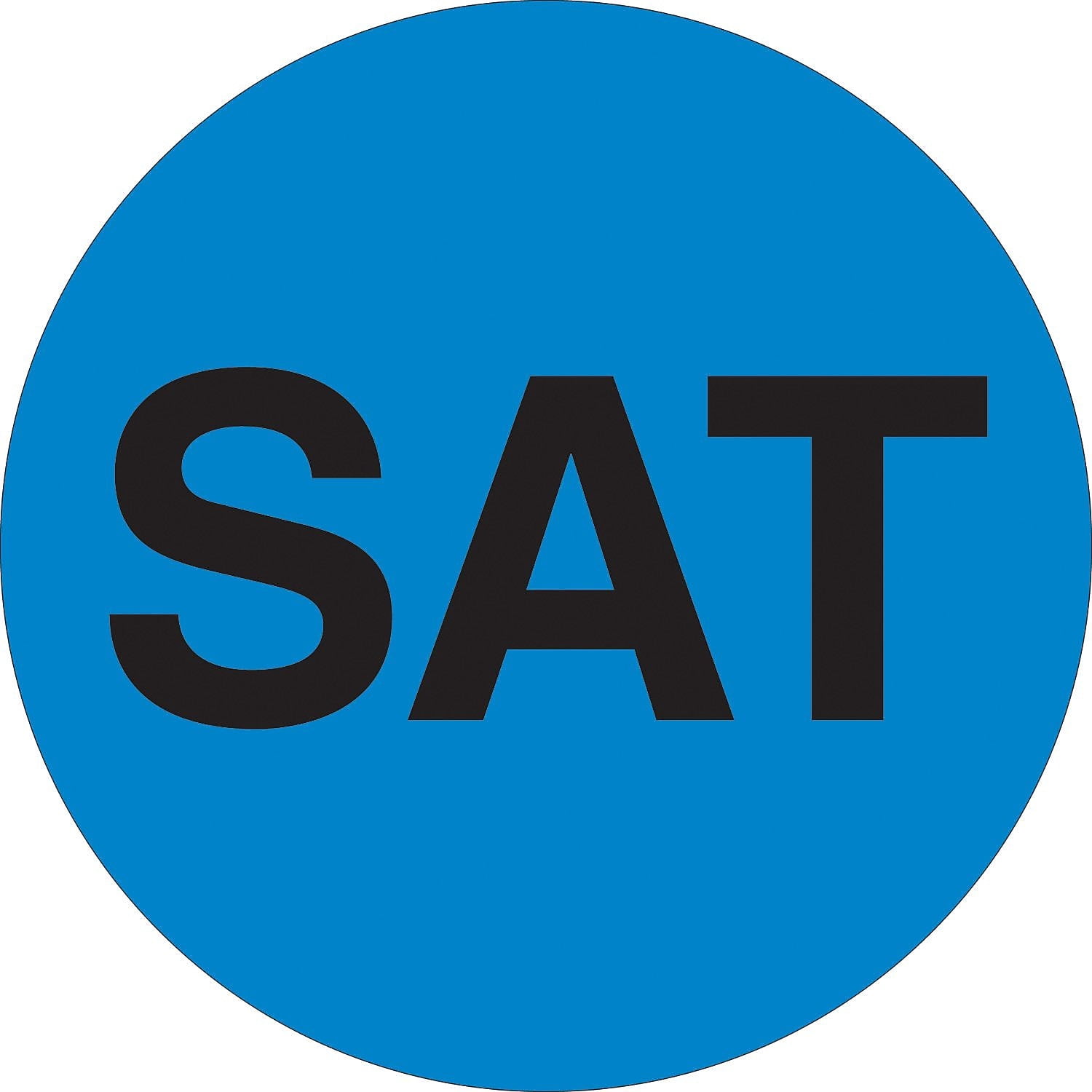 Tape Logic Inventory Circle Labels Days of the Week "SAT" 1" Blue 500 ...