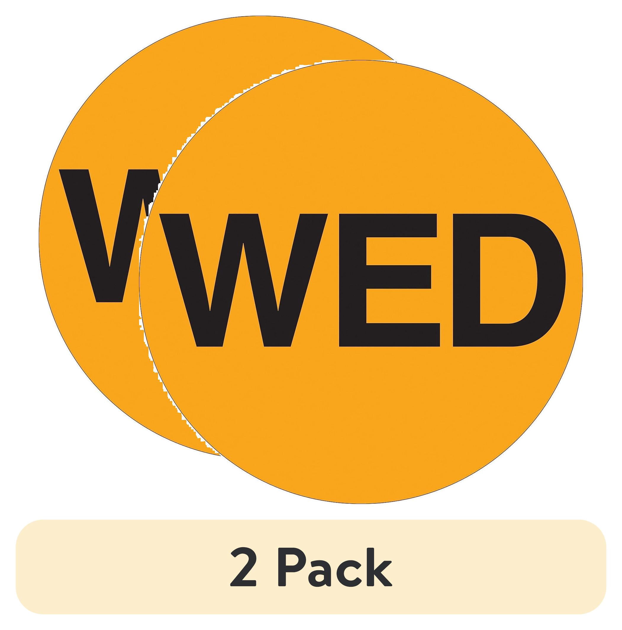 (2 pack) Tape Logic Inventory Circle Labels Days of the Week "WED" 2 ...