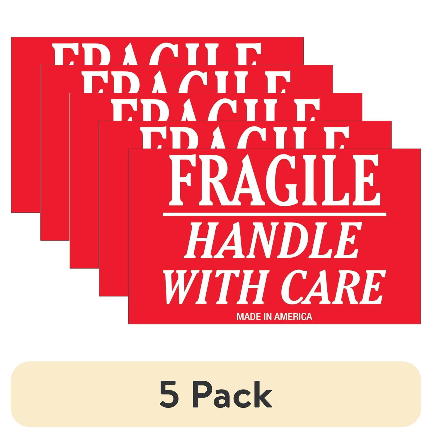 (5 pack) Fragile Delicate Instruments Shipping Label 1-1/2" x 4" 500 ...