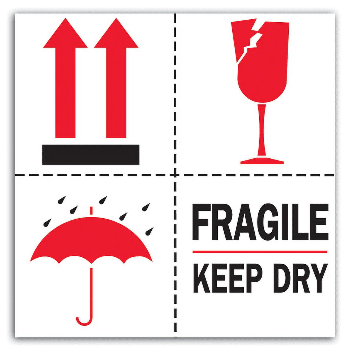 Tape Logic Label,Fragile Keep Dry,4x4" DL4420 - Walmart.com