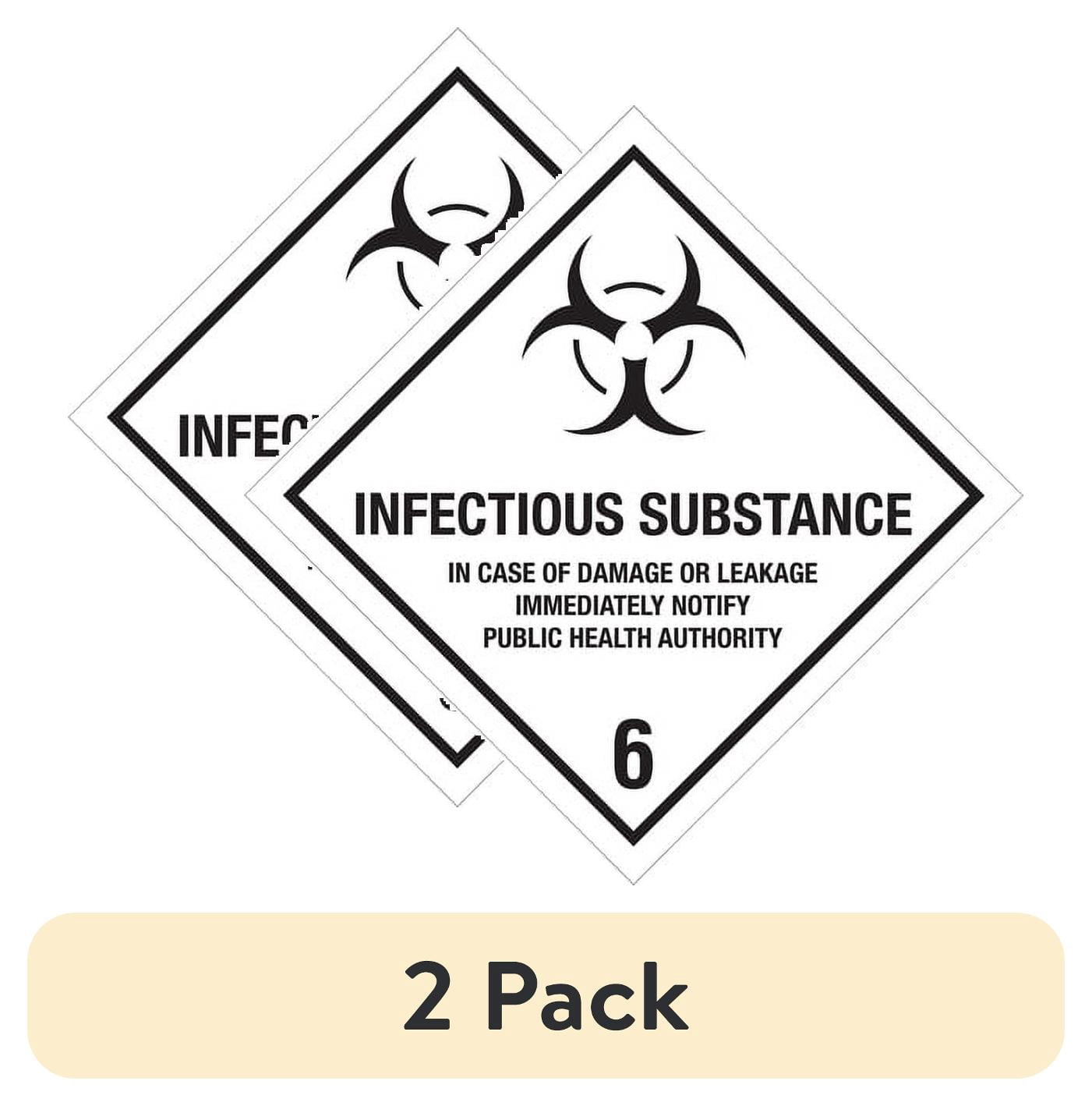 (2 pack) Tape Logic Label,Infectious Substance,6 4x4" DL5190 - Walmart.com