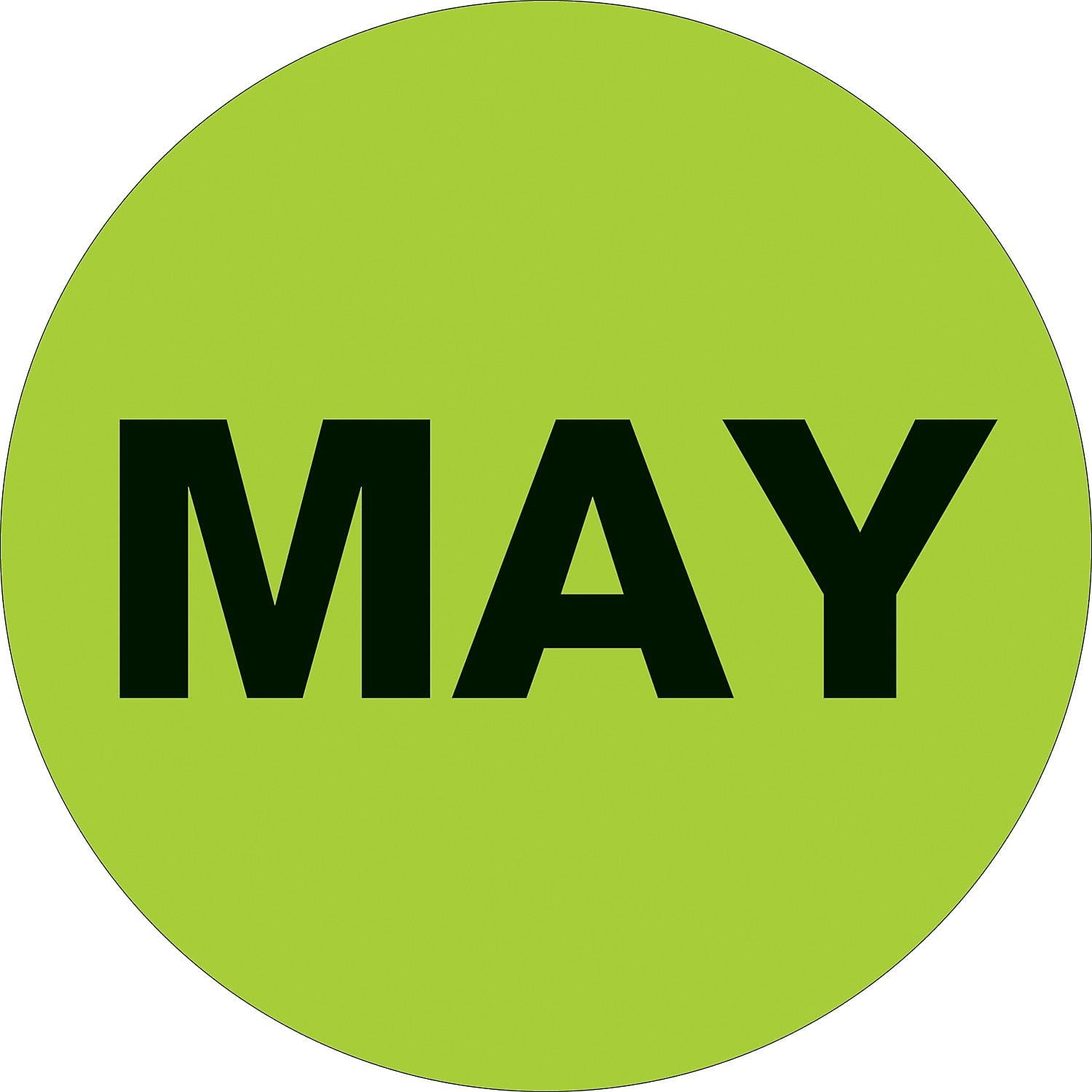 Tape Logic Label,Month,MAY,1" Circle DL6727 - Walmart.com