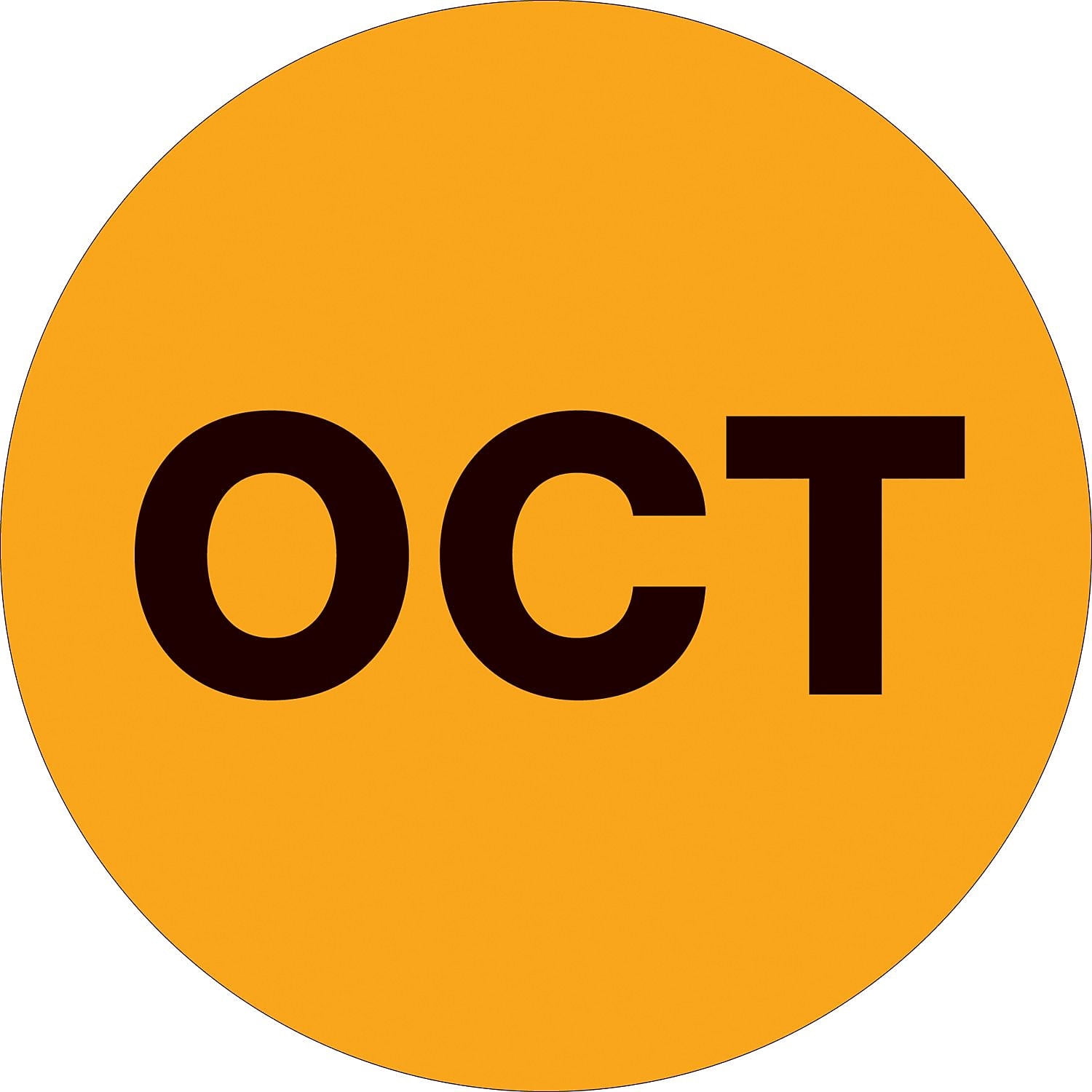 Tape Logic Label,Month,OCT,1" Circle DL6732 - Walmart.com