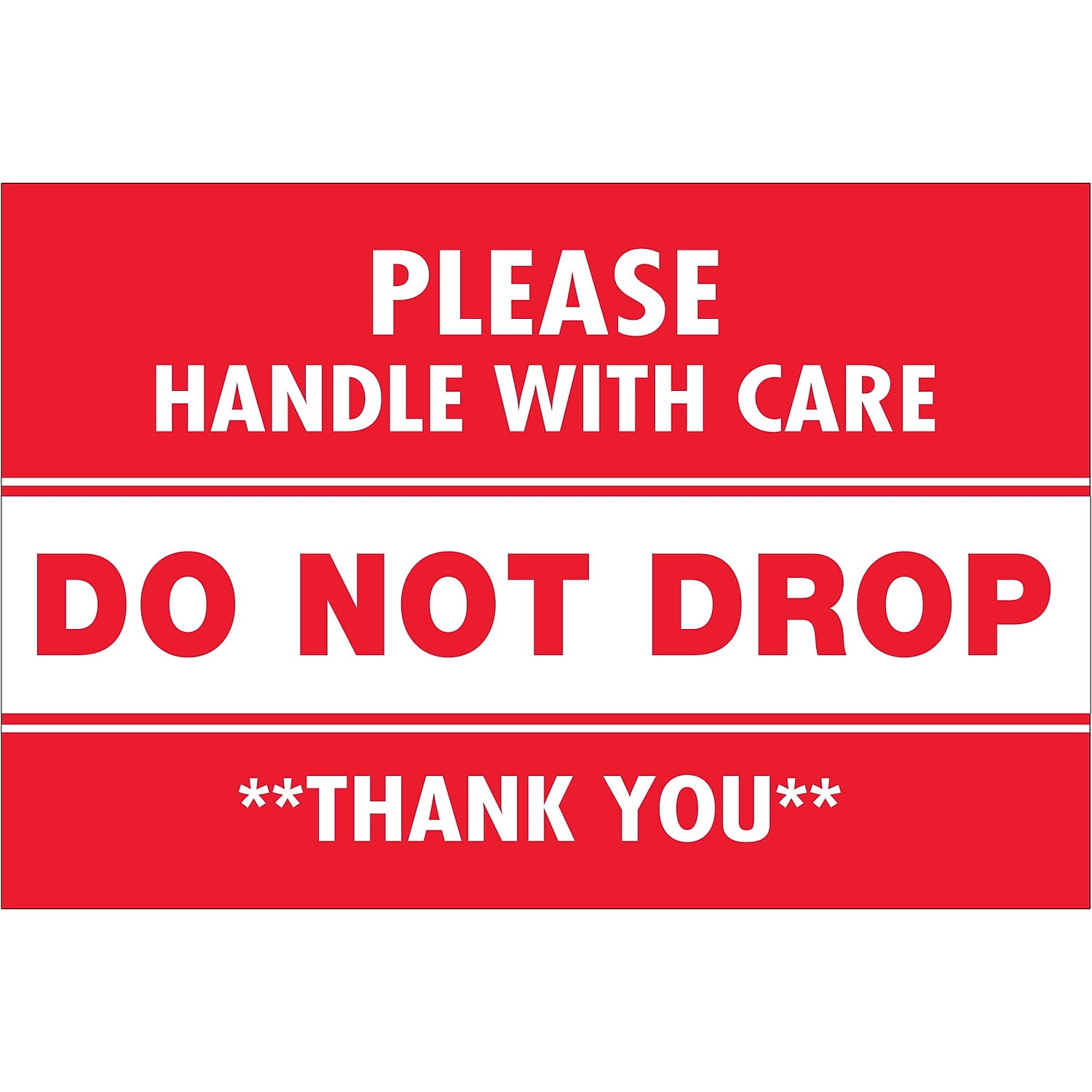 Tape Logic Labels "Do Not Drop" 2" x 3" Red/White 500/Roll DL1313 ...