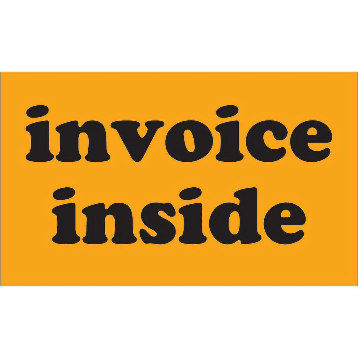Tape Logic Labels, "Invoice Inside", 3" x 5", Orange, 500/RL (DL1213 ...