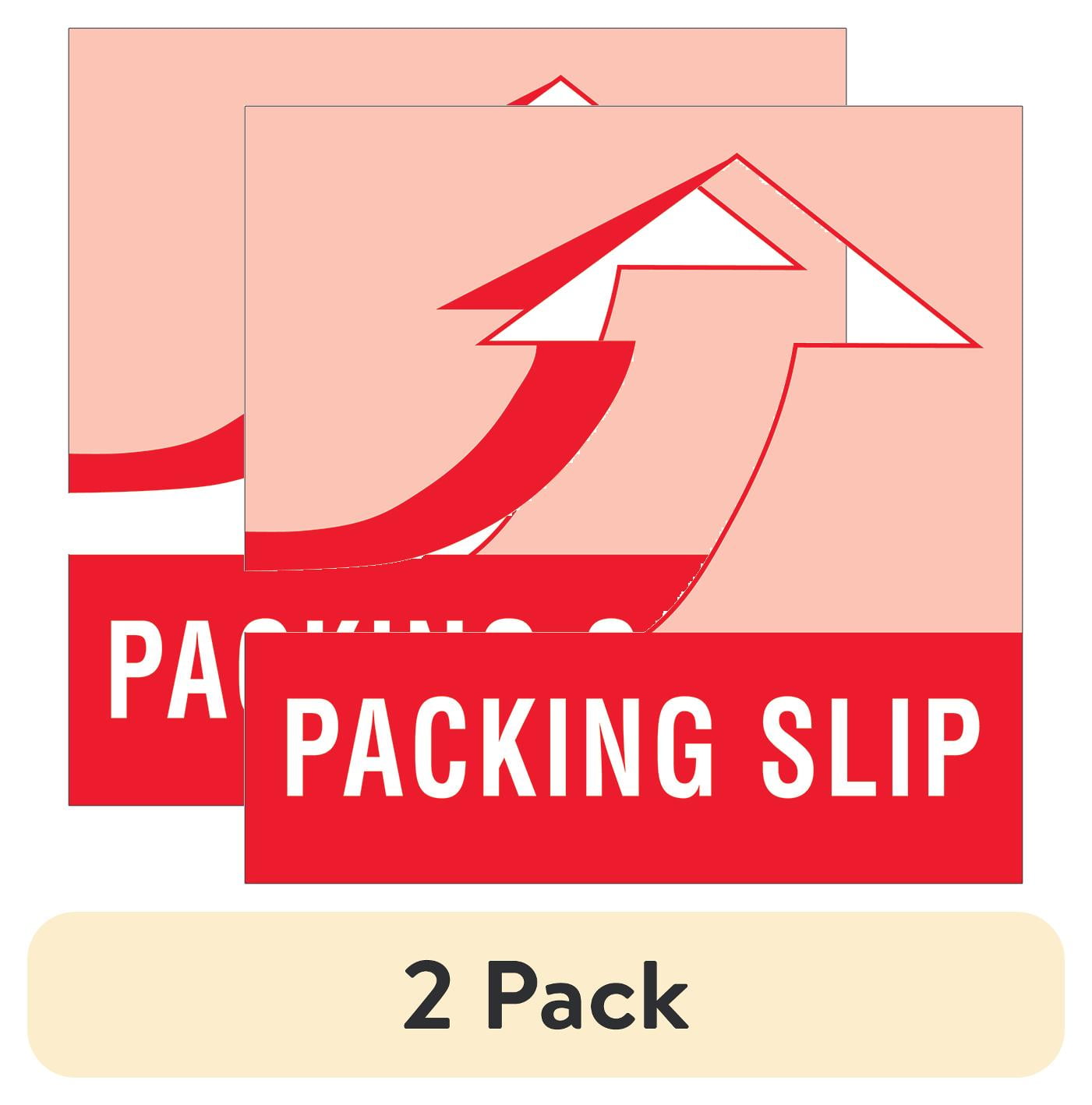 (2 pack) Tape Logic Labels "Packing Slip Inside" 4" x 4" Red/White 500 ...