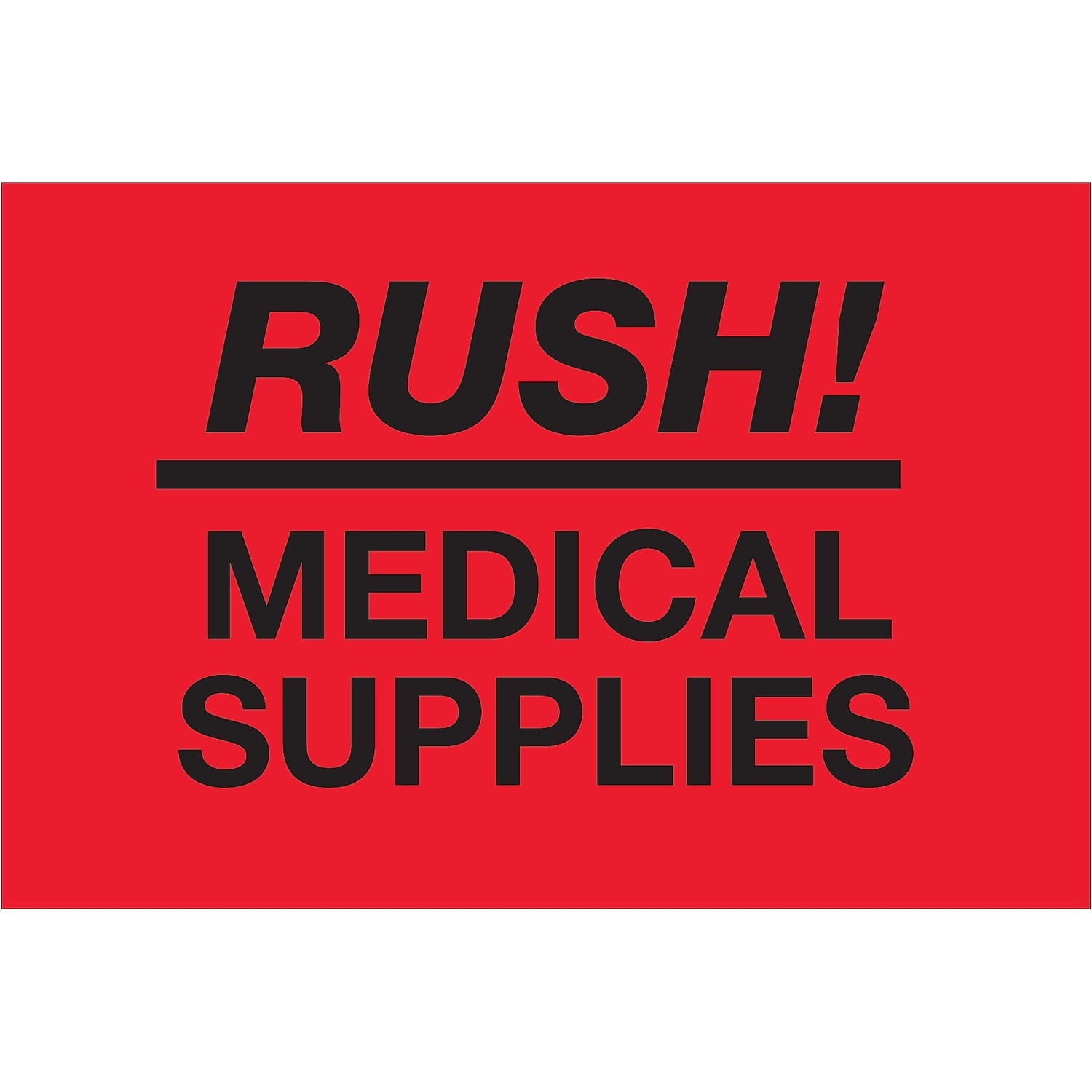 Rush Medical Supplies Labels - Fluorescent Red 2x3, 500/Roll - Walmart ...