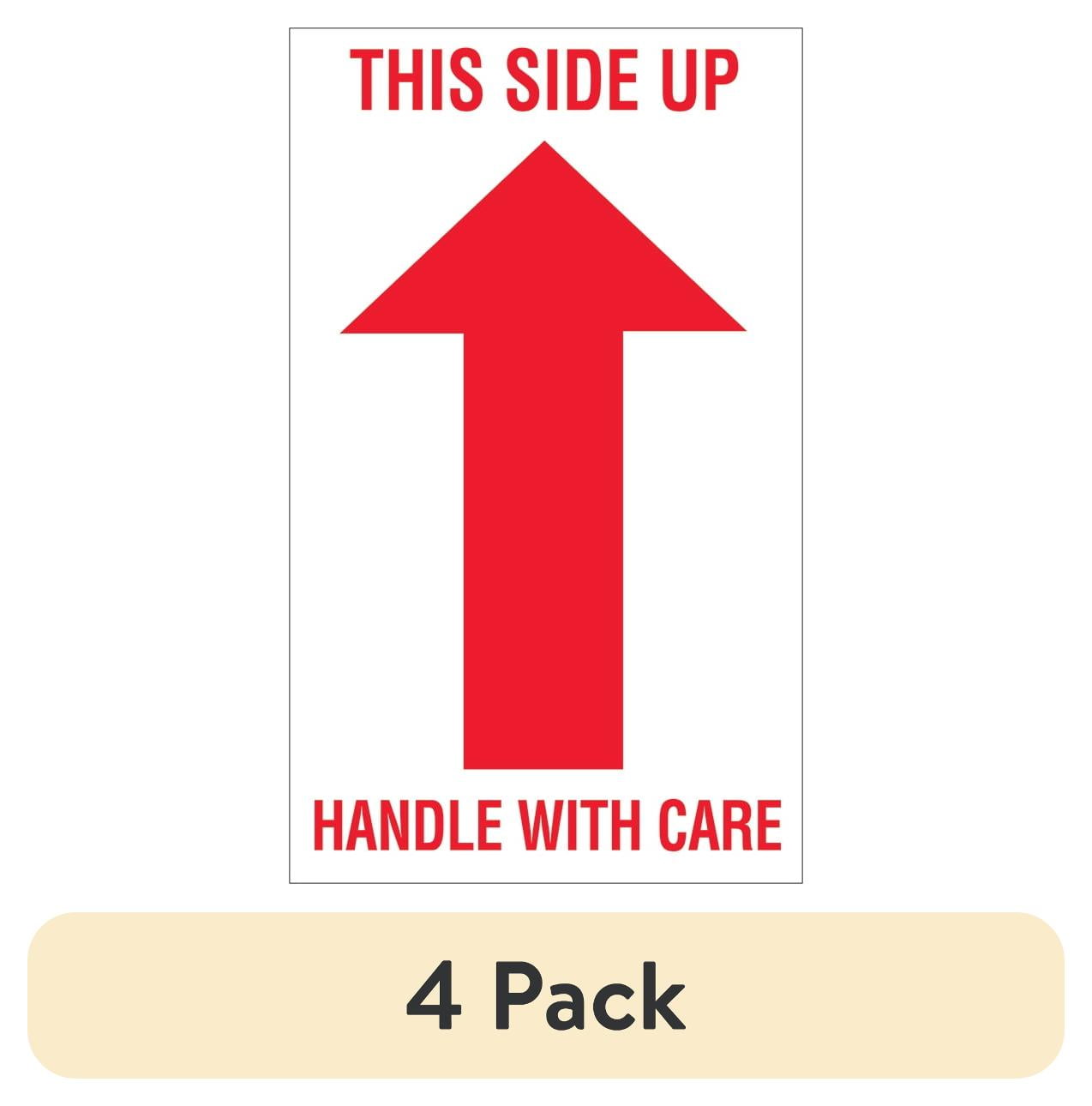 (4 pack) Tape Logic Label,This Side Up HWC,3x5" DL1050 - Walmart.com