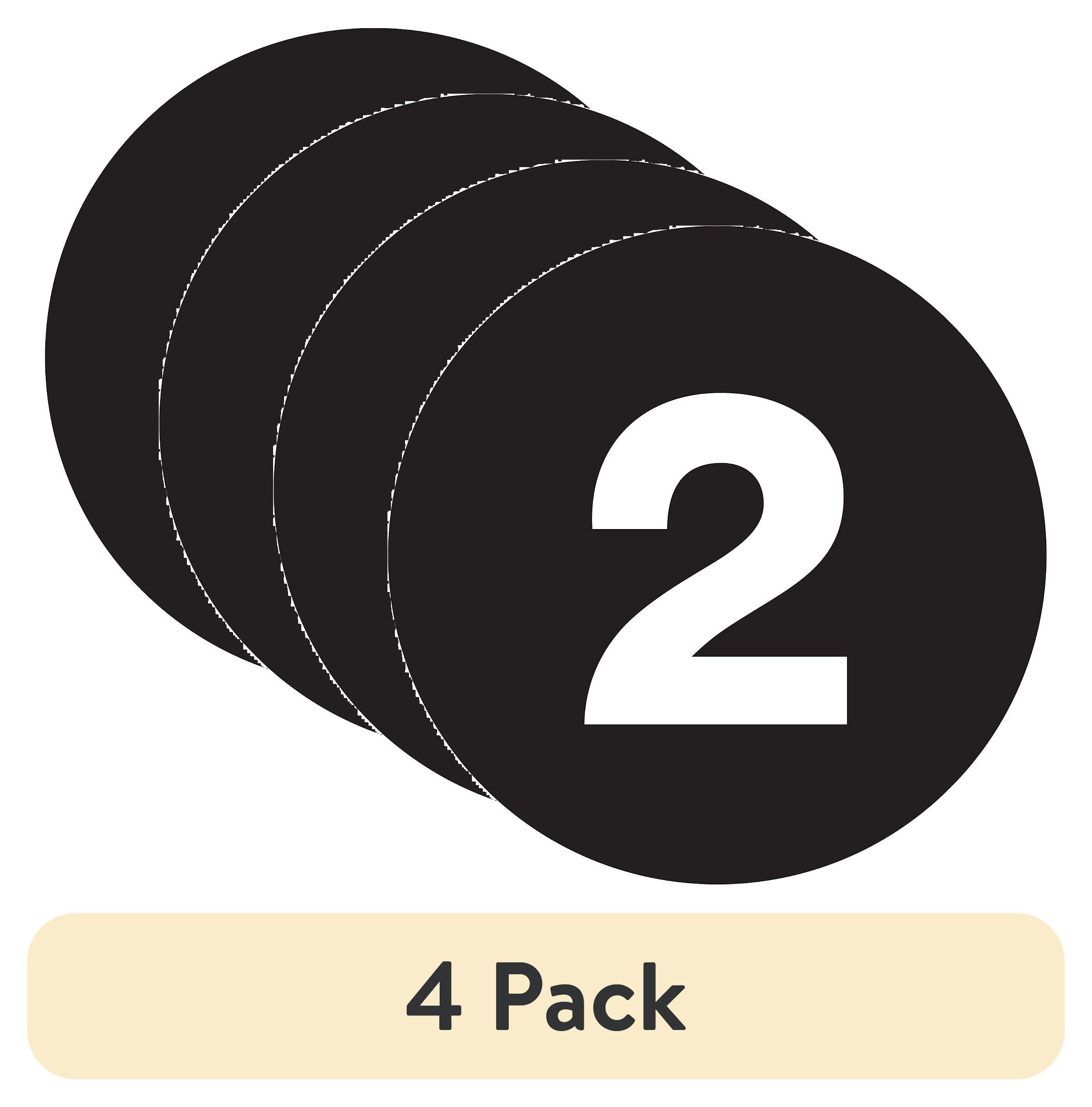 (4 pack) Tape Logic Number Labels "2" 4" Circle Black 500/Roll DL1359 ...