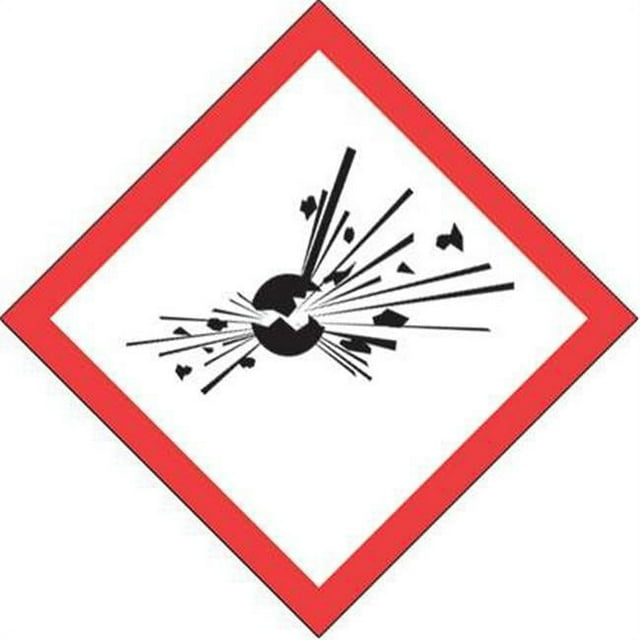 Tape Logic Pictogram Labels Exploding Bomb 1" x 1" Black/Red/White 500 ...