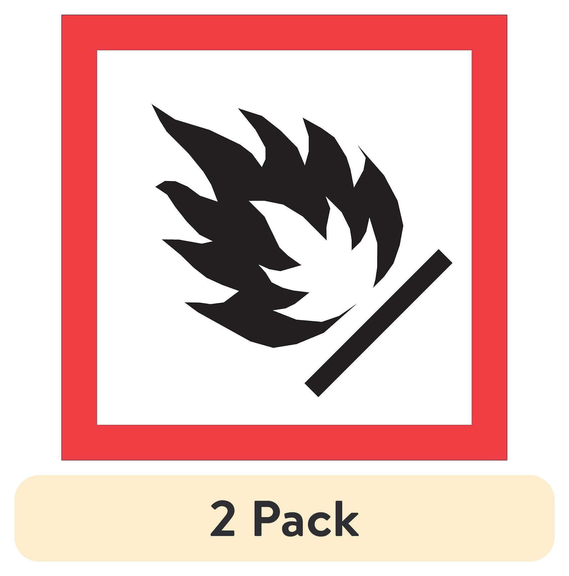 (2 pack) Tape Logic Pictogram Labels "Flame 2" x 2" Red/White/Black 500 ...