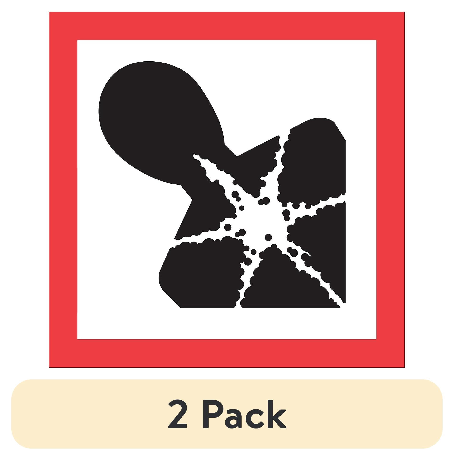 (2 pack) Tape Logic Pictogram Labels Health Hazard 1" x 1" Black/Red ...