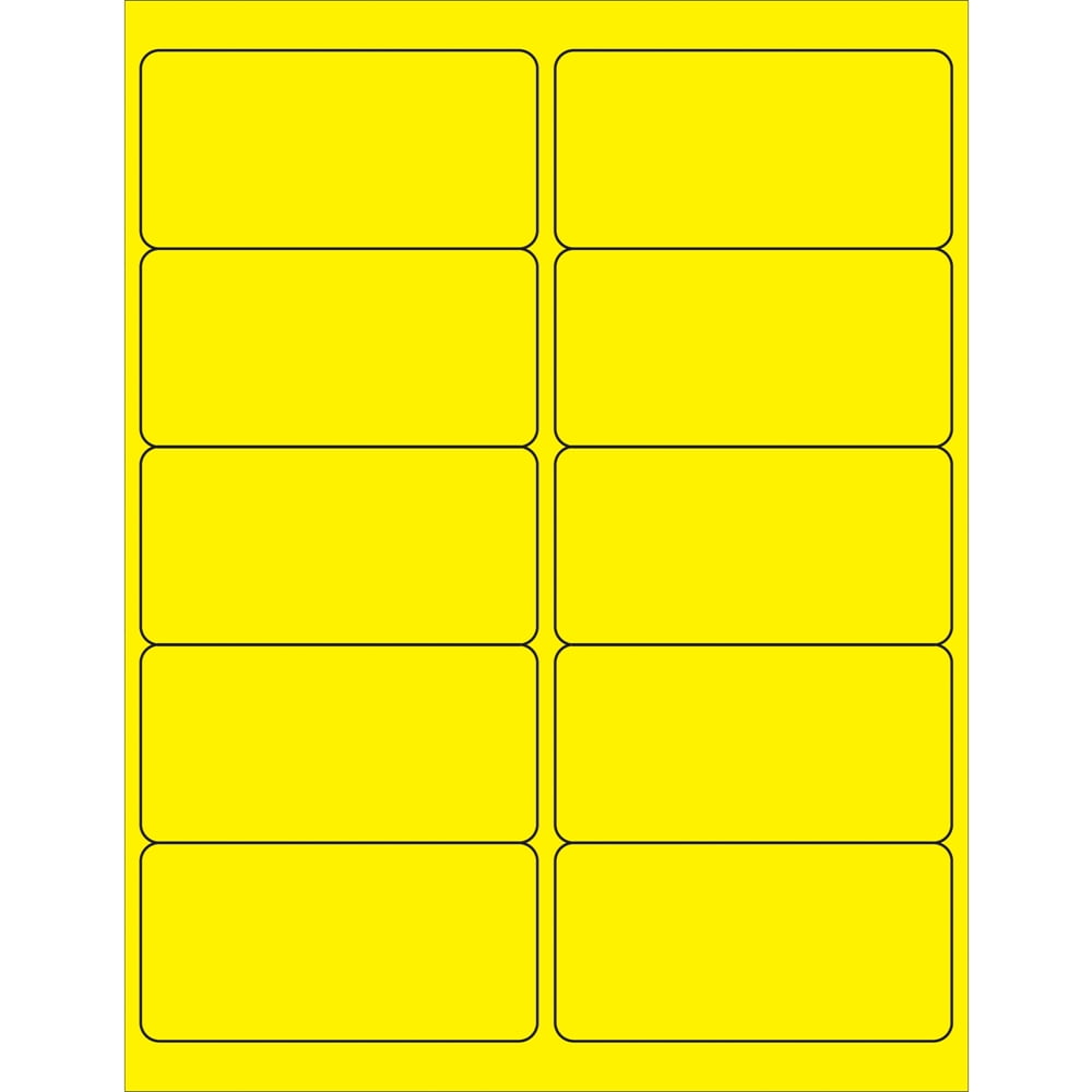Tape Logic Removable Laser Label,4x2",Yl,PK1000 LL410YE - Walmart.com