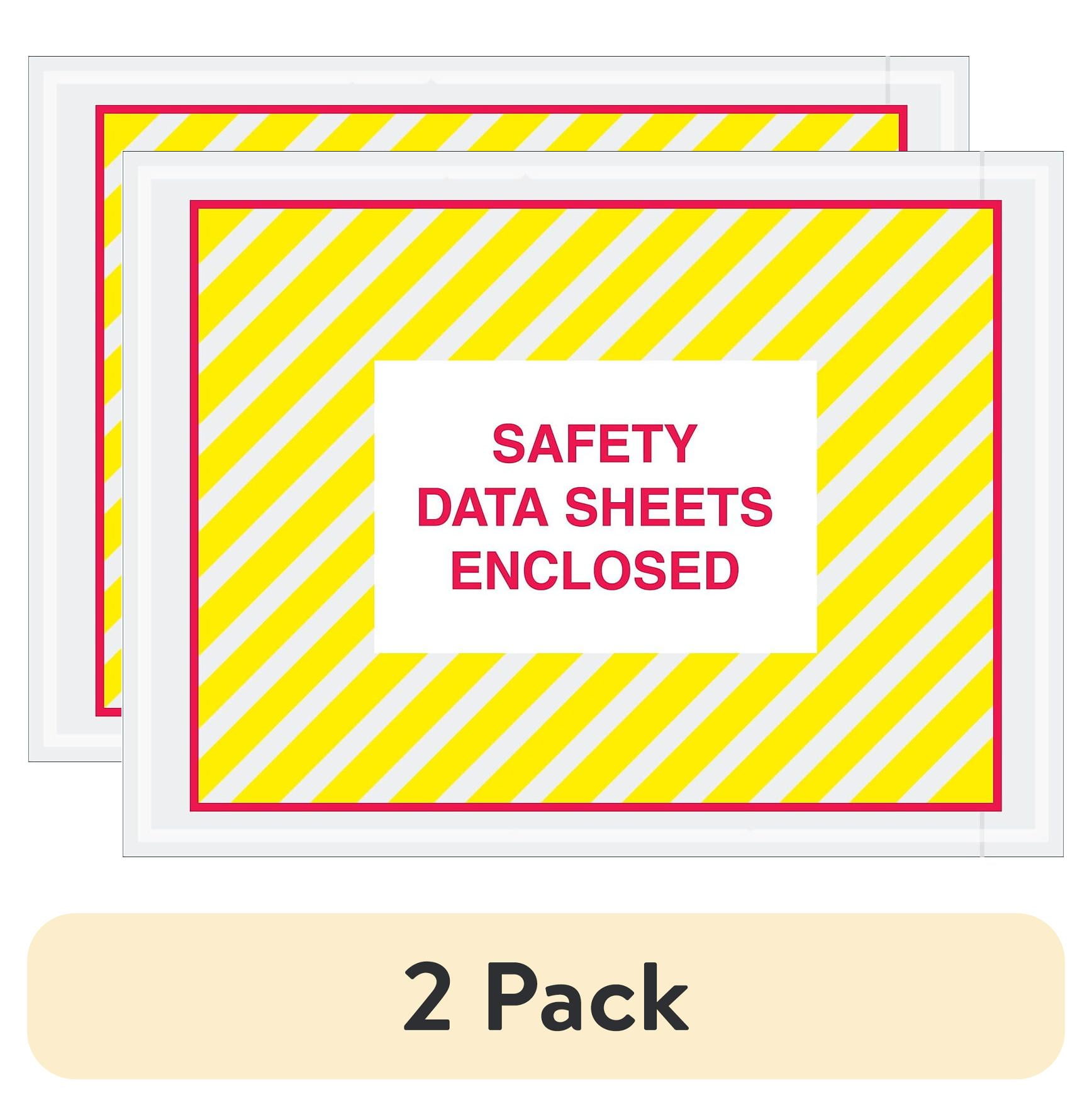 (2 pack) Tape Logic SDS Envelopes "Safety Data Sheets Enclosed" 4 1/2 ...