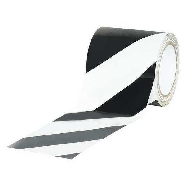 Partners Brand Striped Vinyl Tape,4"x36yd.,Blk/Wh,PK12 T9436BW ...
