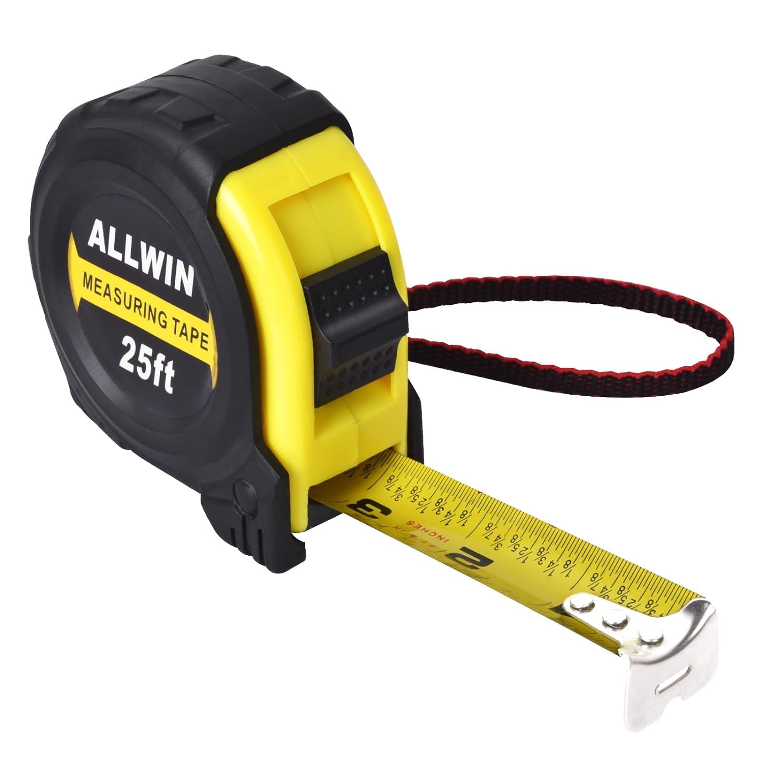 Tape Measure 25 Ft - Metal Retractable Tape Measure with Fractions ...