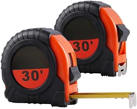 Tape Measure 30-Foot, 2 Pack Bulk Easy Read Measuring Tape Retractable ...