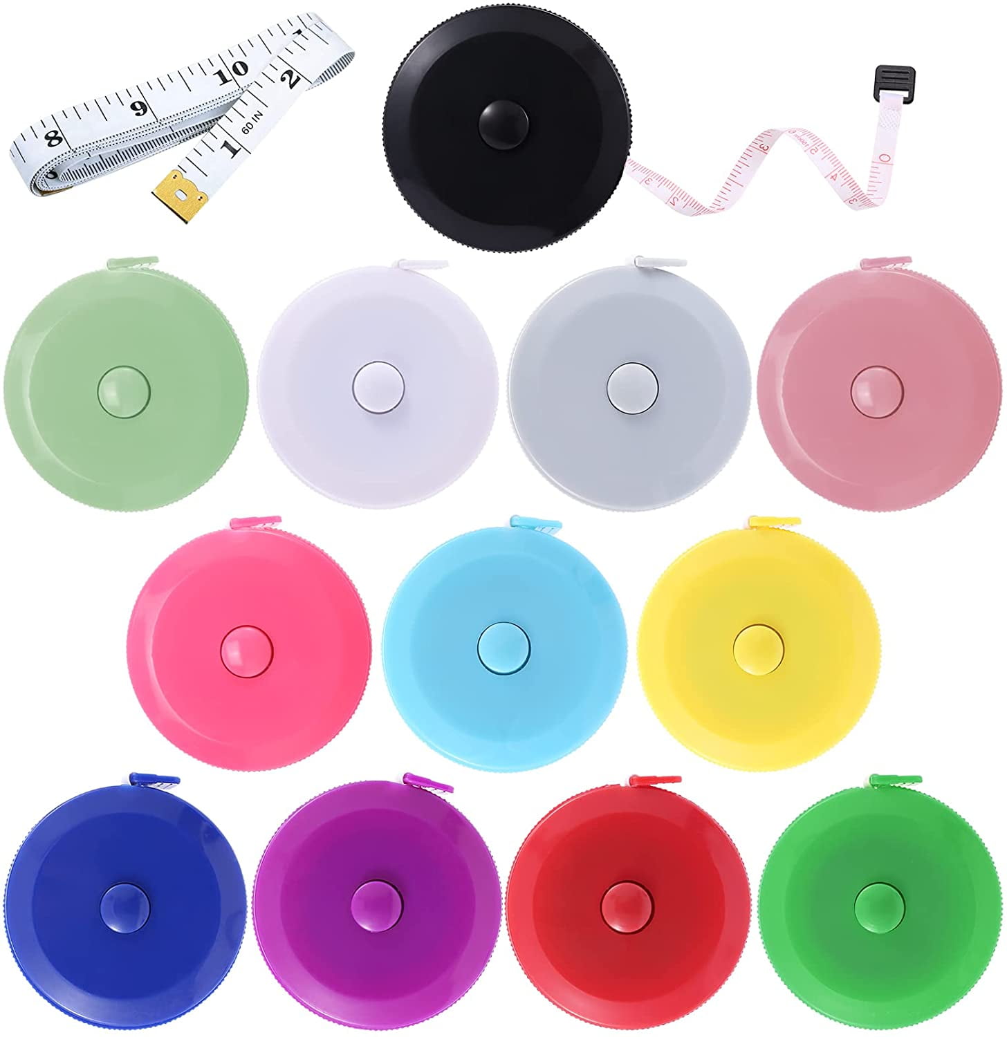 Tape Measure Body Measuring Tape, Retractable 60 Inch Soft Mini ...