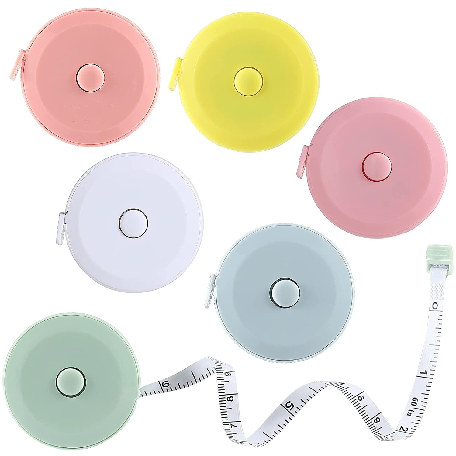 Tape Measures 6 Pack Measuring Tape Bulk - Retractable Sewing Fabric ...