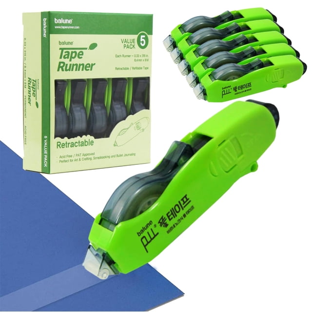 Tape Runner - Double Sided Adhesive with Dispenser Roller Included ...