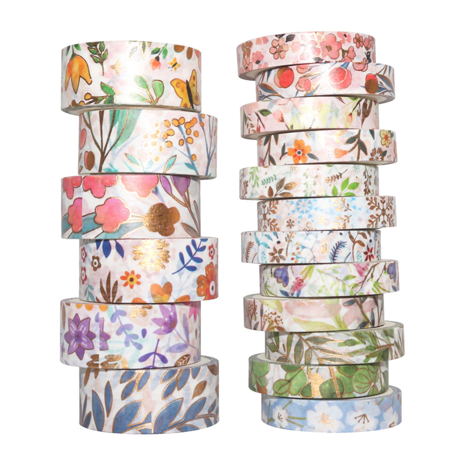 Tape,Set Floral Adhesive Sticker Diy Journals Leaves Plant Pattern ...