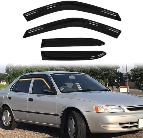 Tape on Window Visor Deflectors, Compatible with 1998-2002 Toyota ...