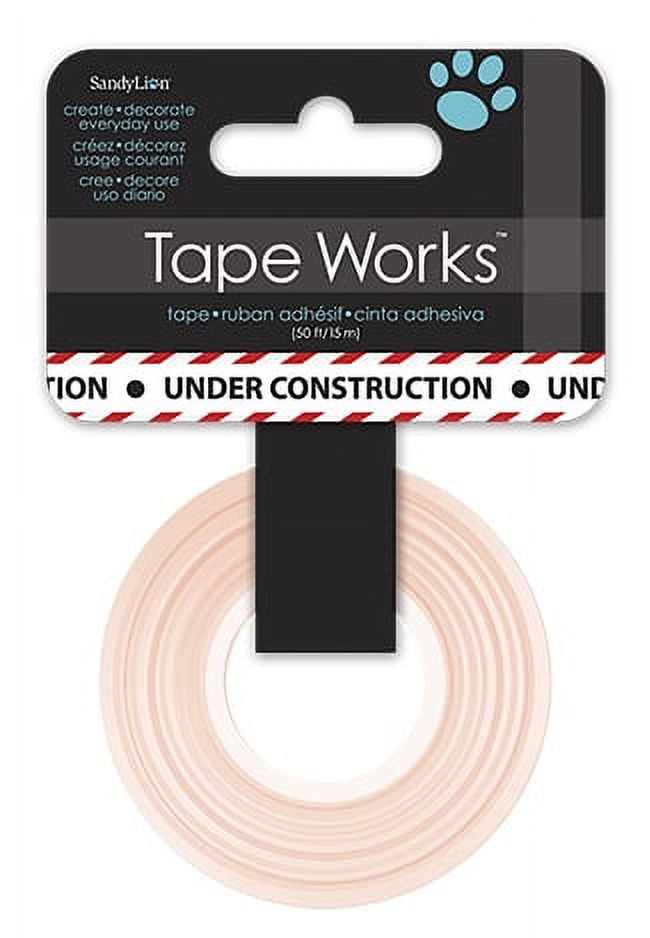 Tape Works .6" x 50' Black & Red Under Construction Tape - Walmart.com