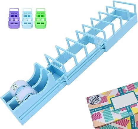 Tape Zoomie Dispenser for Wrapping, Portable Foldable Double Roll Tape ...