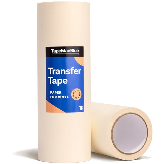 TapeManBlue 12" x 100' Roll of Paper Transfer Tape for Vinyl, Made in ...