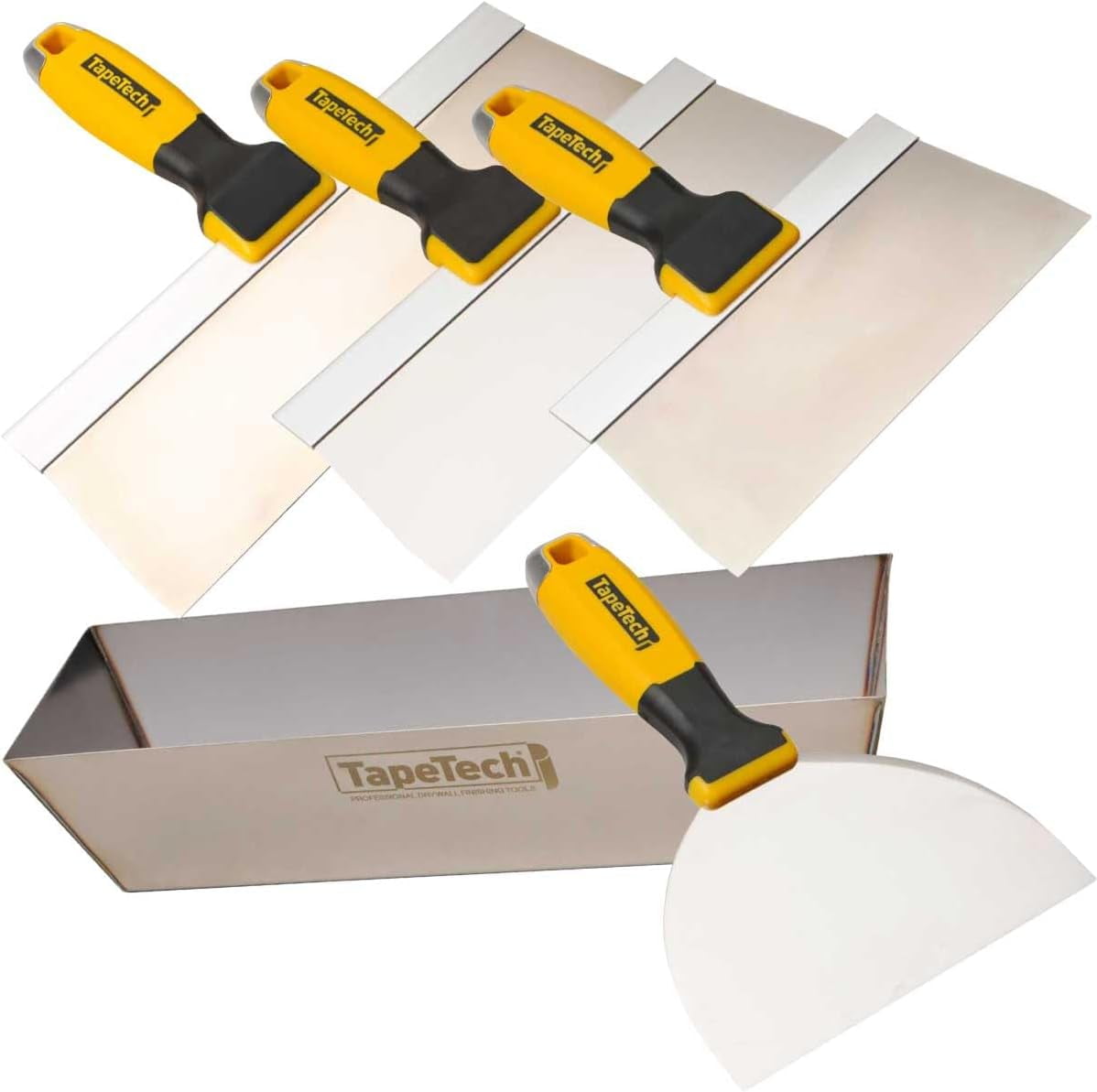 TapeTech Complete Stainless Steel Drywall Taping Knife Pan Combo Kit ...