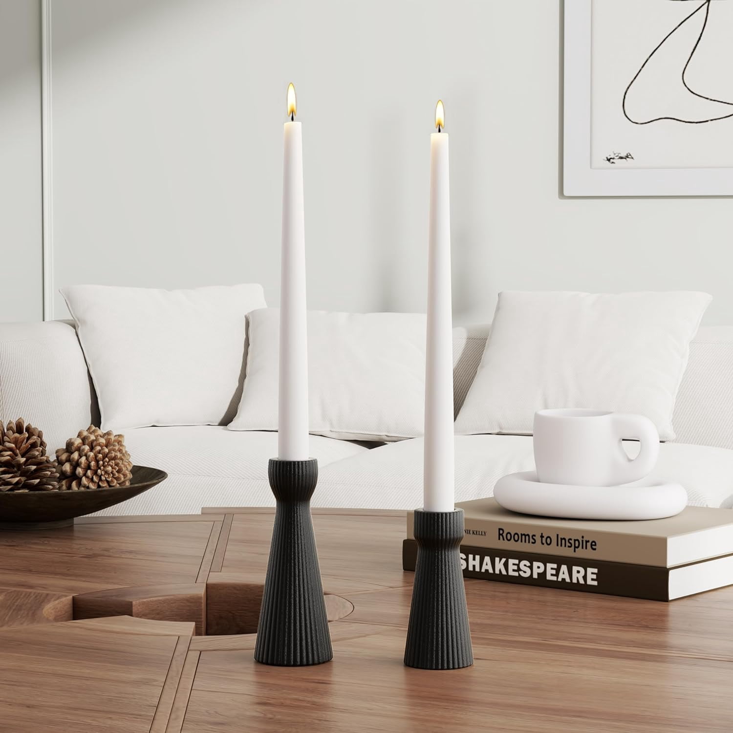 Taper Candle Holders for Candlesticks Ceramic Candle Stick Candle ...