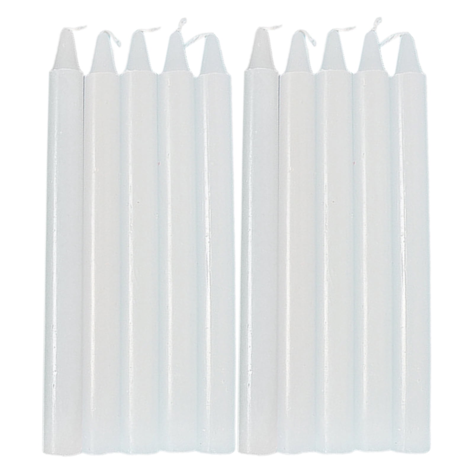 Taper Candles, 10X Natural Wax Unscented Candle, Red White Household ...