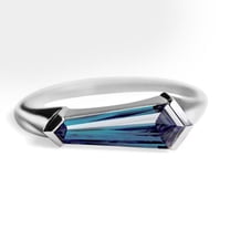 30 CT Kite-Cut Lab-Created Ruby Bezel-Setting Solitaire Engagement Ring ...