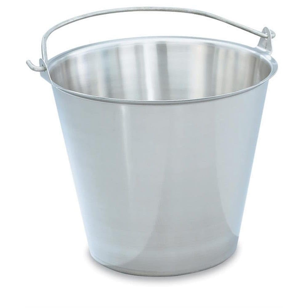 Tapered Dairy Pail / Utility Bucket (12 1/2-Quart, Stainless Steel ...