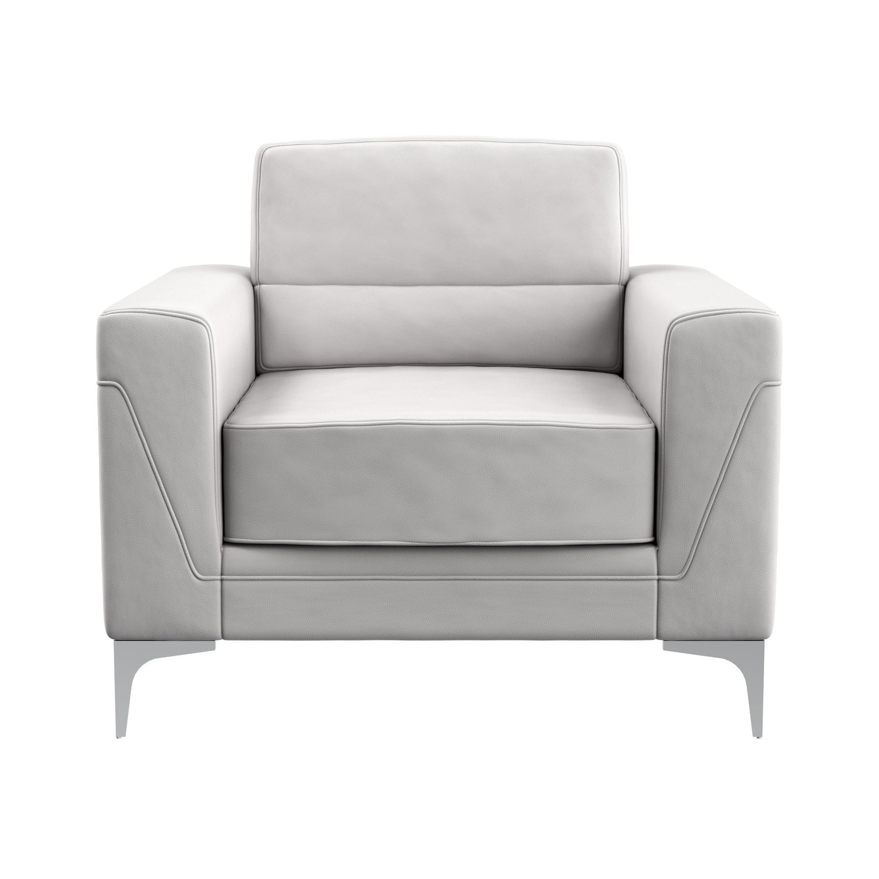 Tapered Metal Legs + Light Gray PVC Upholstery - Comfortable Sitting ...