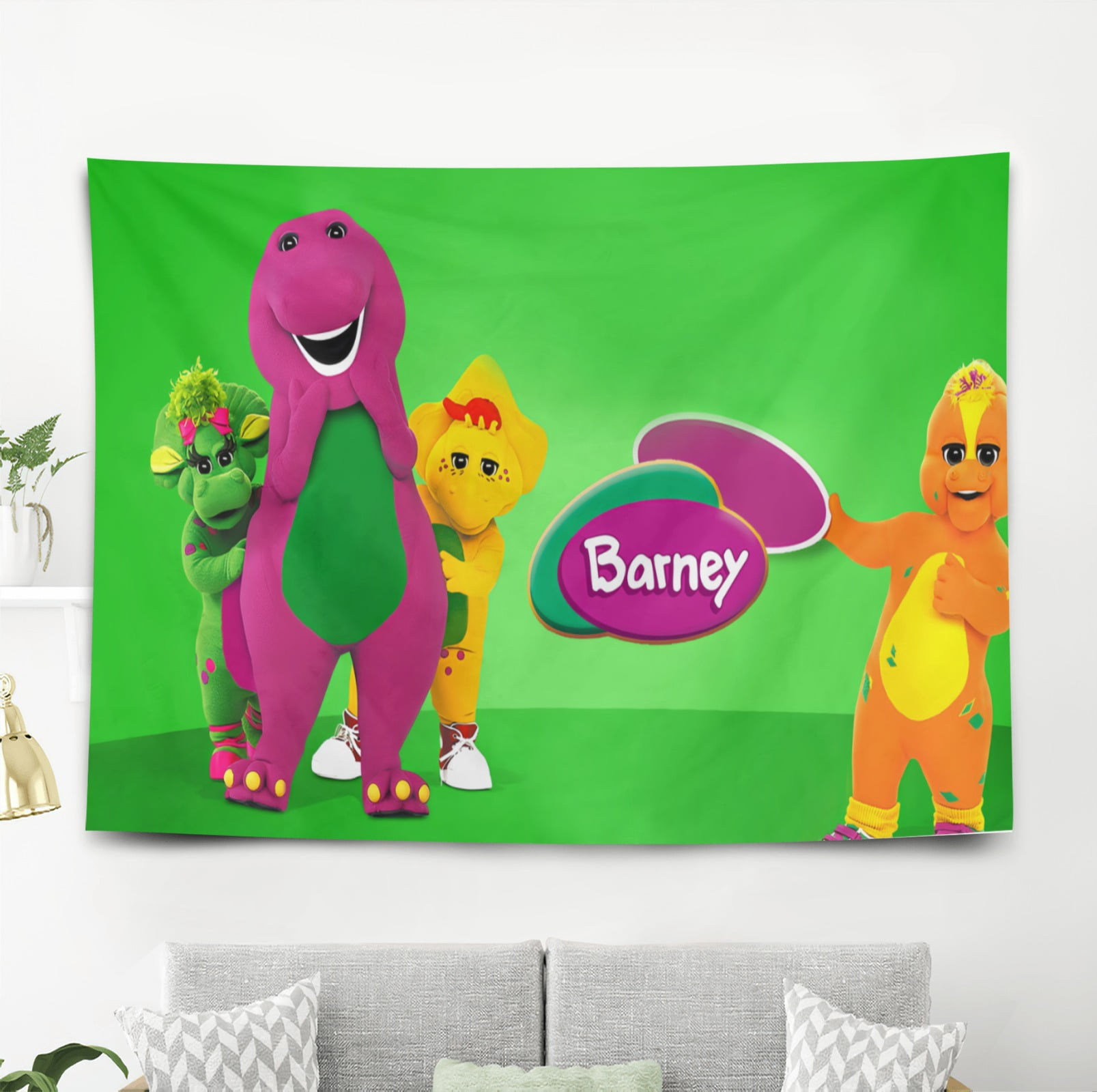 Tapestry for Barney and Friends Bedroom Dorm wall hanging Funny Poster ...