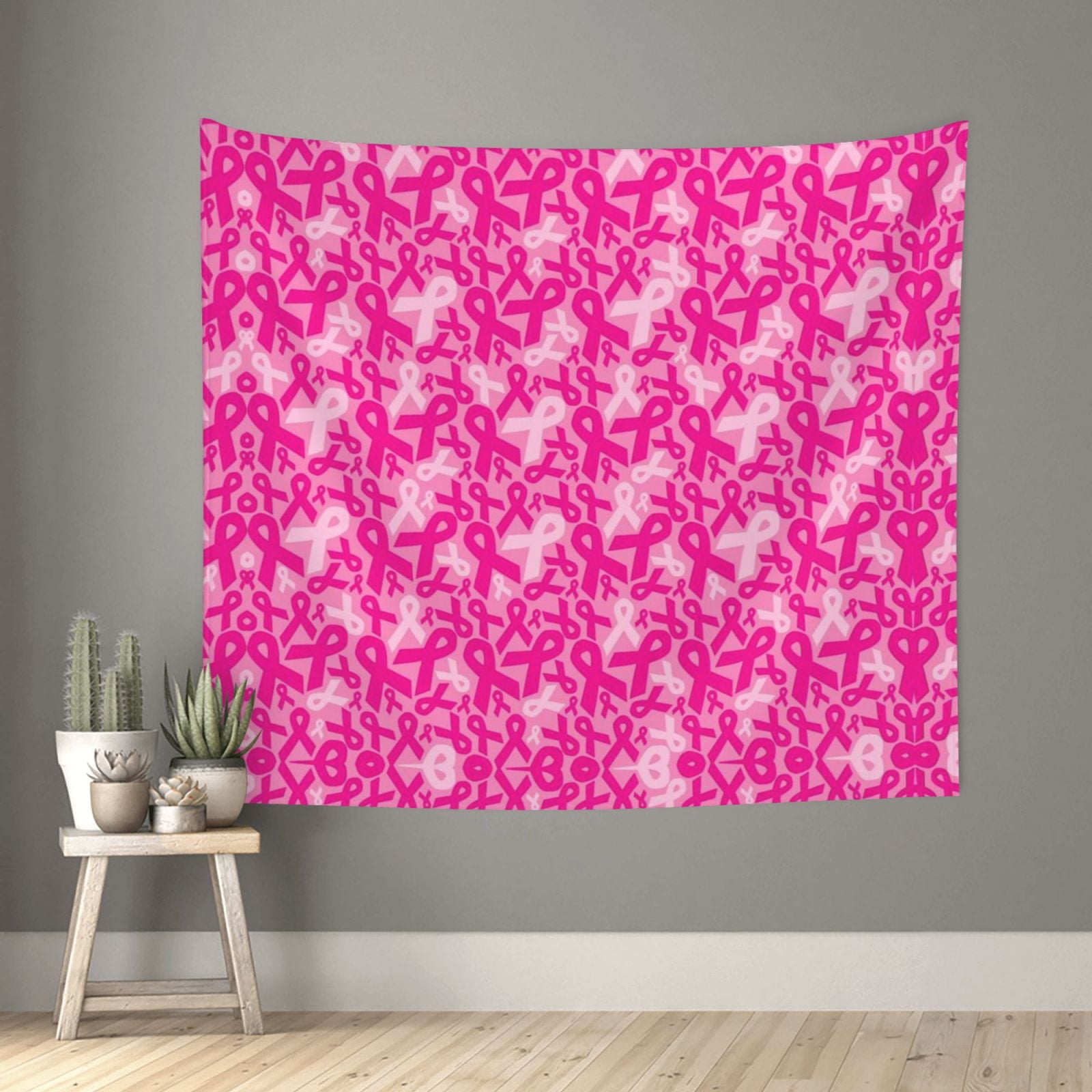 Tapestry Breast Cancer Ribbons Backdrop Tapestry Wall Haning For ...