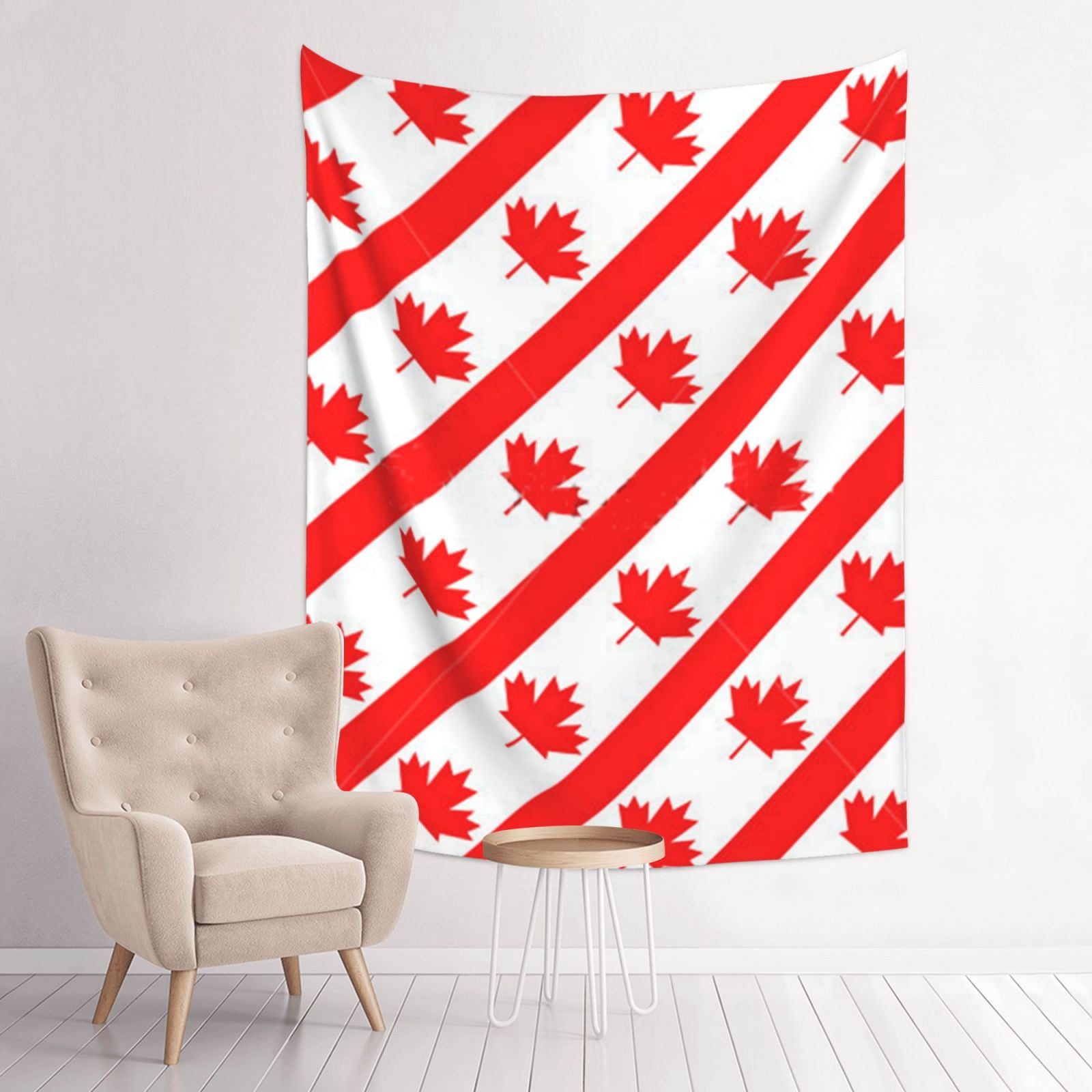 Tapestry Canadian Symbol Maple Leaf Flag Art Print Mural For Bedroom ...