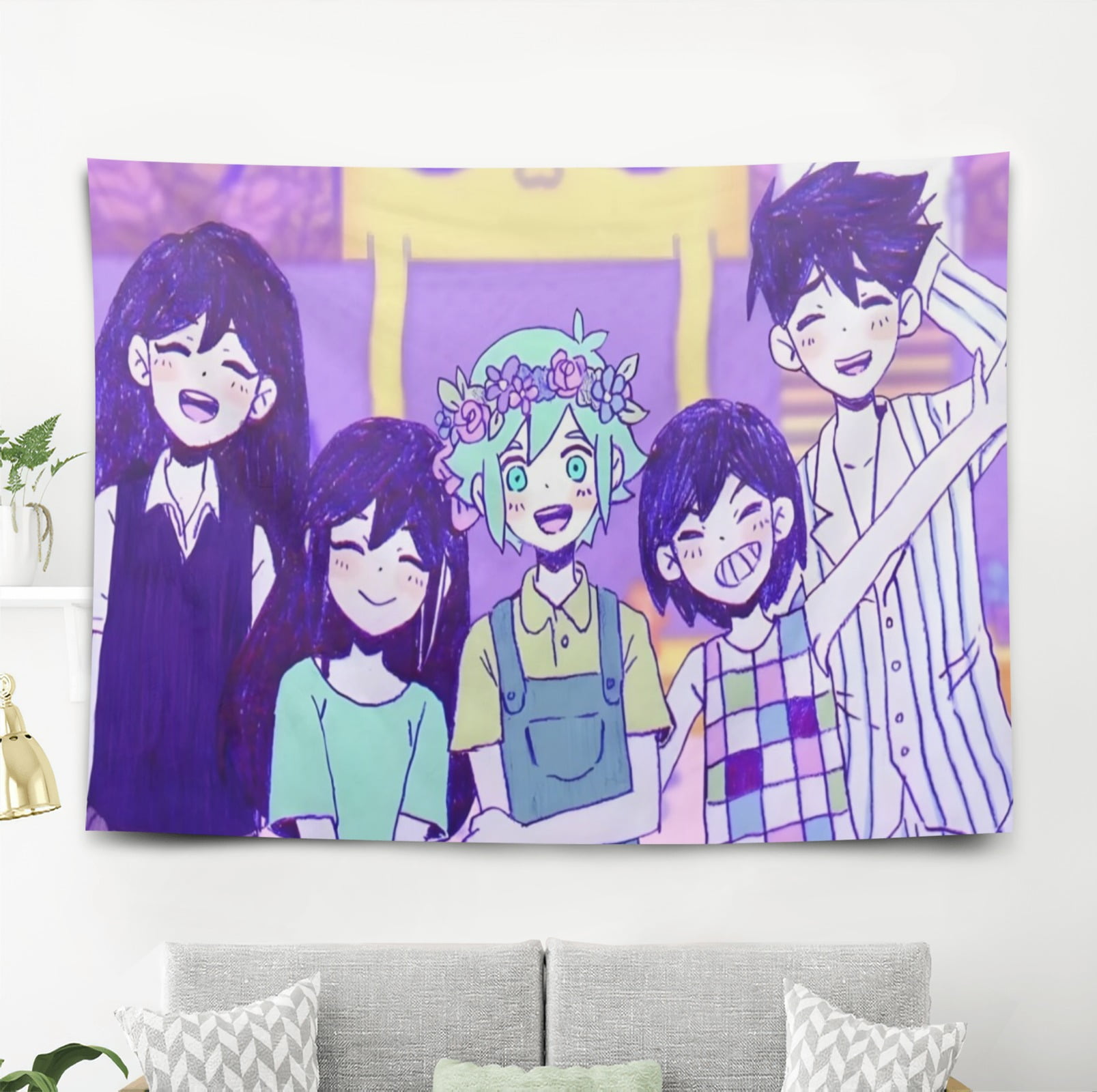 Tapestry Cool Omori for Teen Girls Bedroom Aesthetic Wall Hanging Art ...