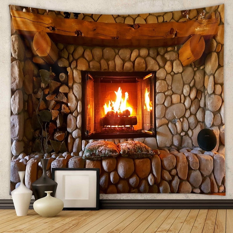 Tapestry Fireplace Art Tapestries Living Room Bedroom Wall Hanging Home ...
