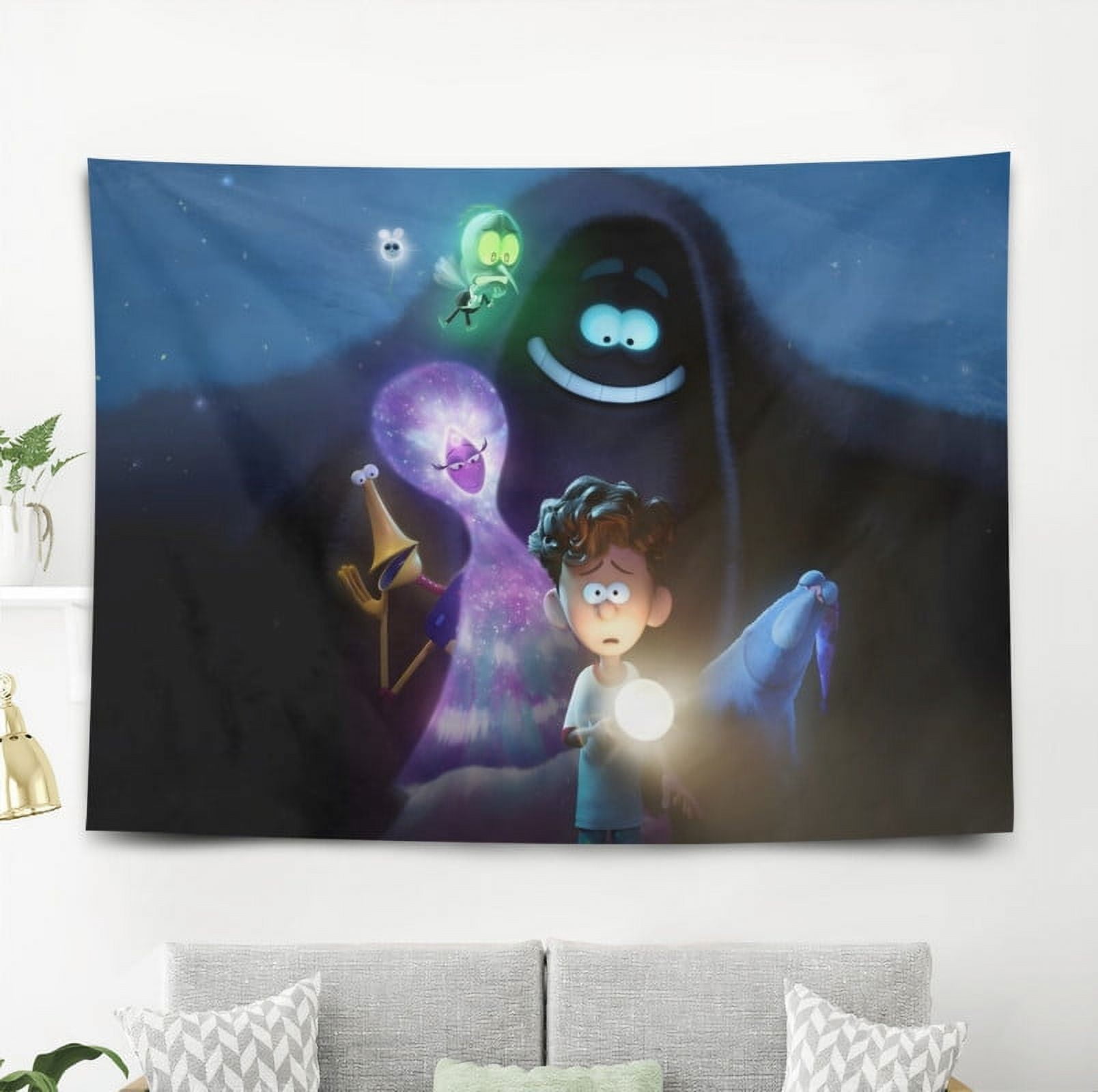 Tapestry For Orion and the Dark Cartoon College Dorm Living Room And ...