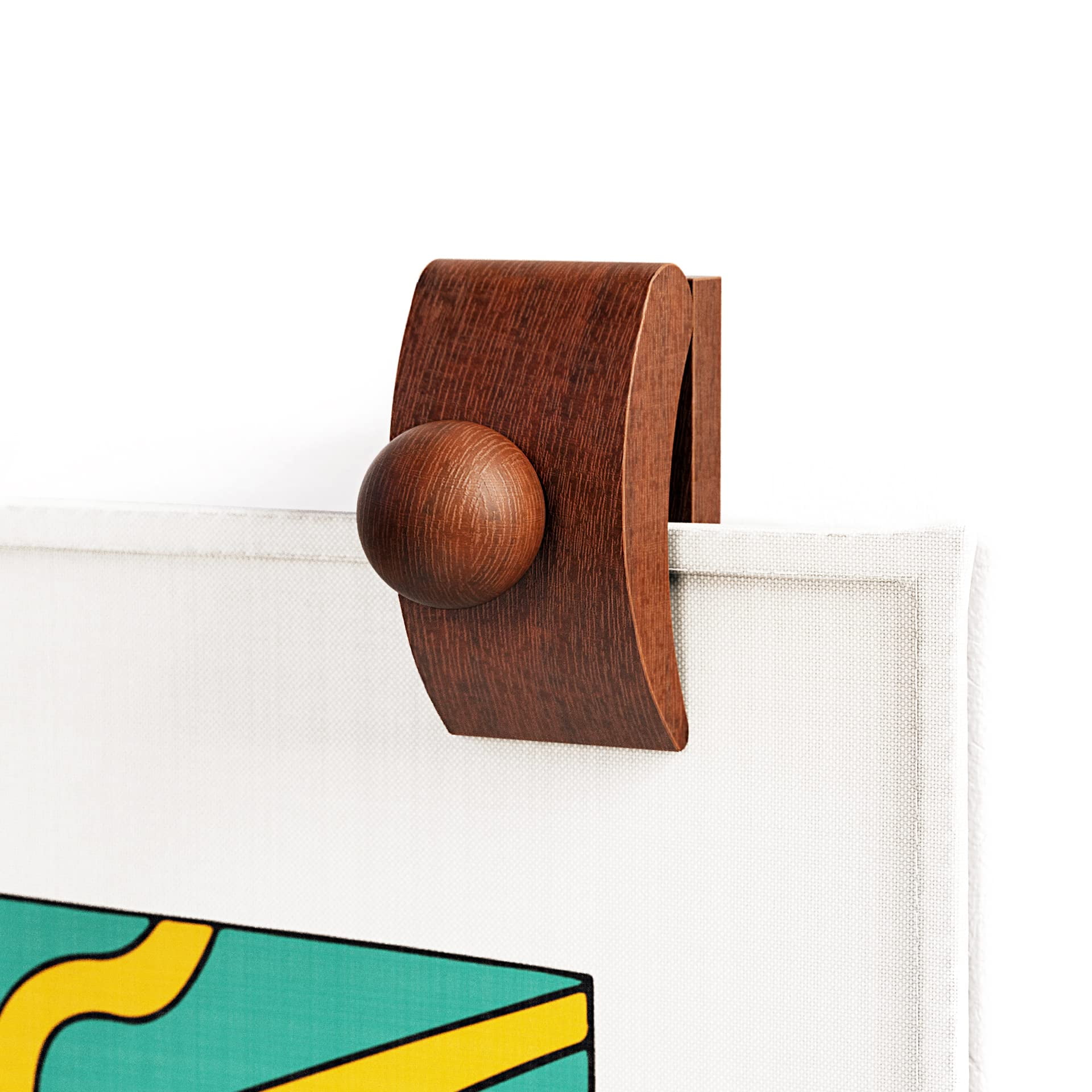 Tapestry Hangers for Wall Display, 4 Small Wooden Quilt Hanger Clips ...