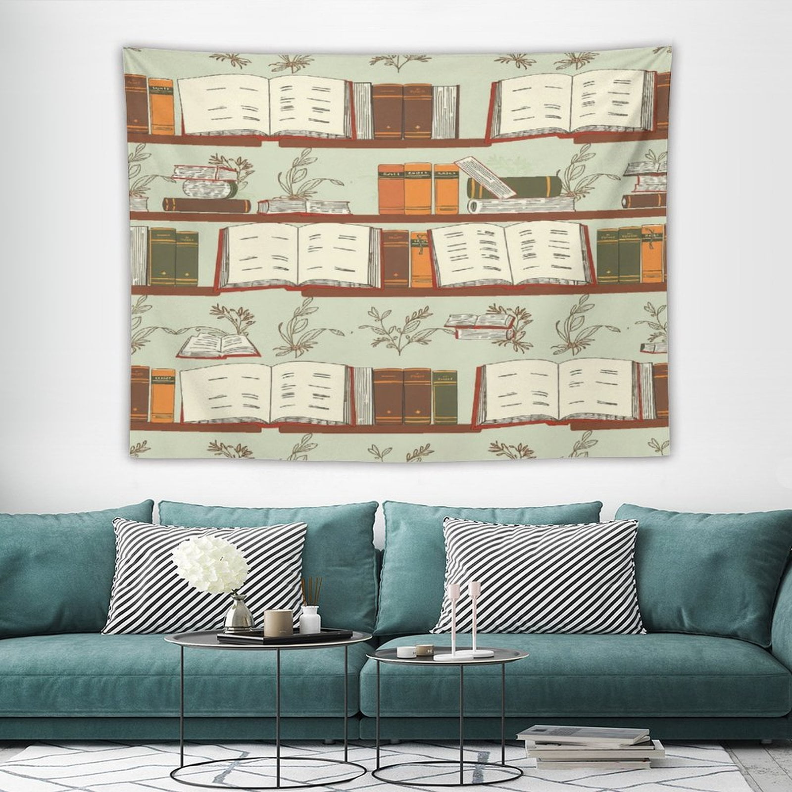 Tapestry Home Room Art Decoration Background Cloth Bookshelf Book ...