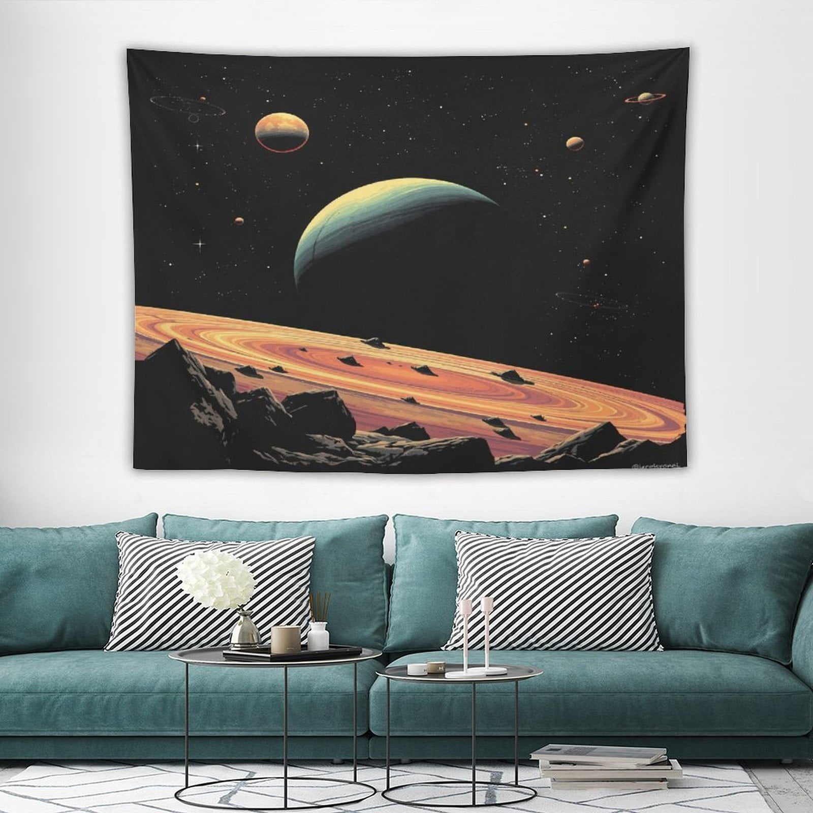 Tapestry Home Room Art Decoration Background Cloth Cosmic Planet ...