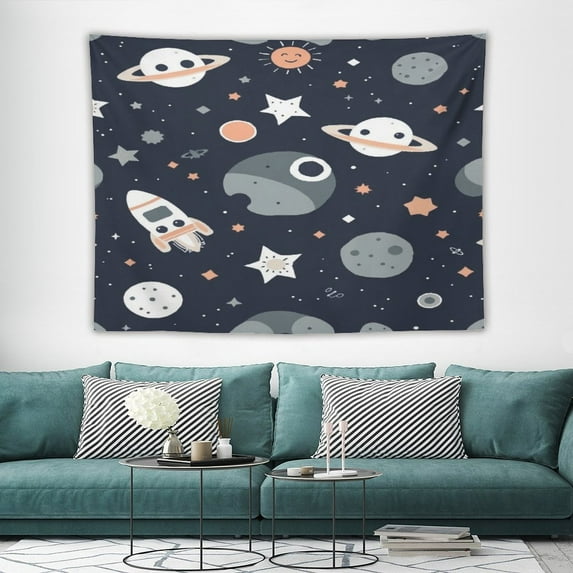 Tapestry Home Room Art Decoration Background Cloth Cute Space Pattern ...