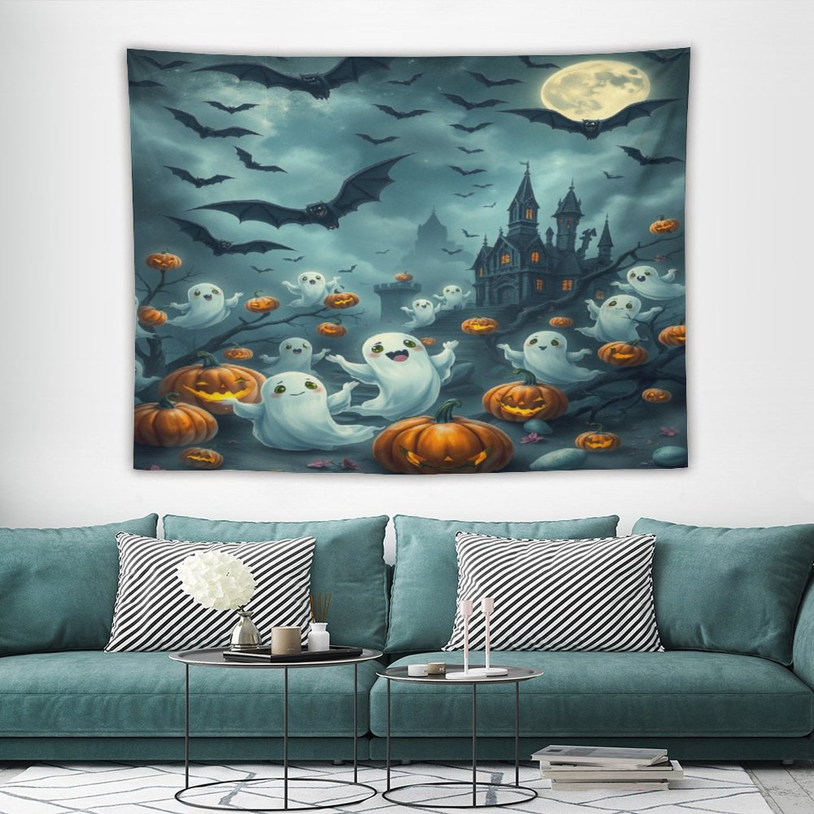 Tapestry Home Room Art Decoration Background Cloth Spooky Halloween ...