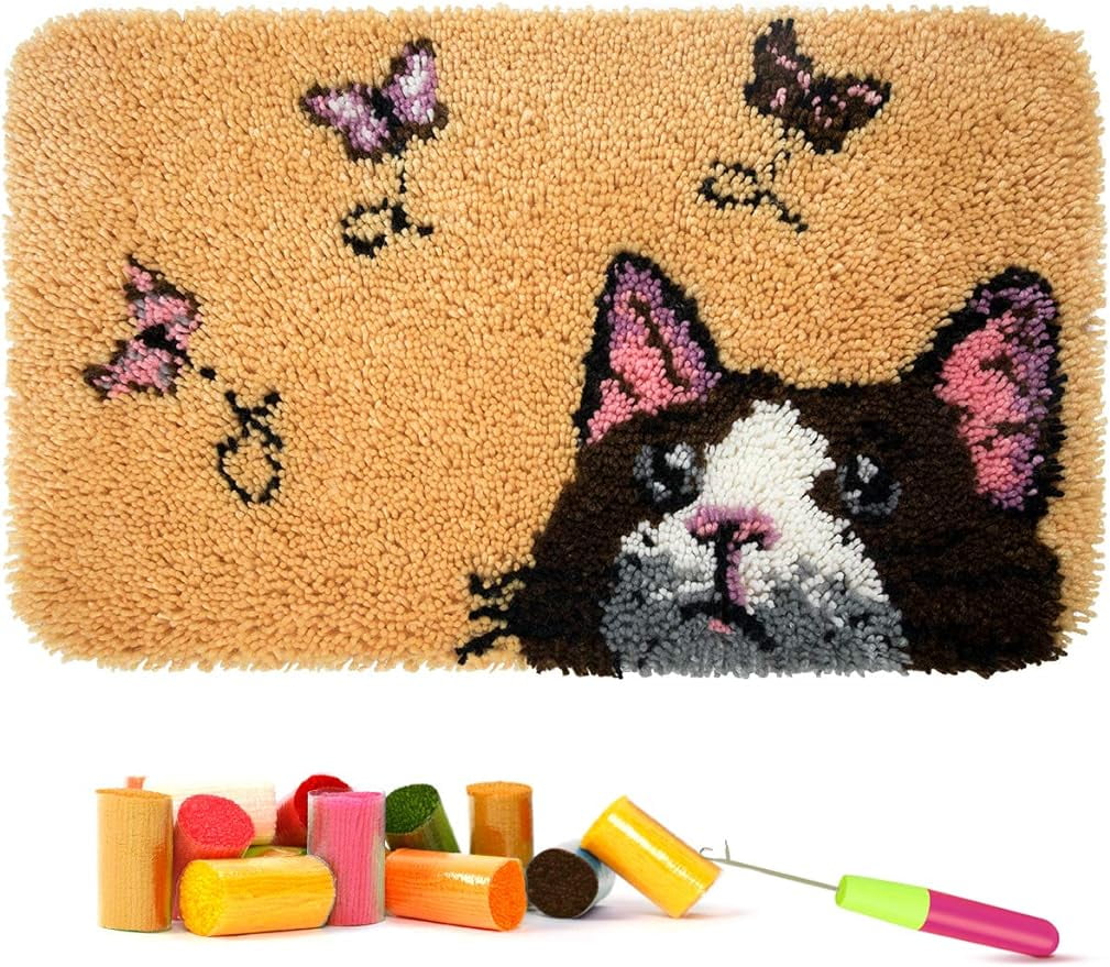 Tapestry Kits Latch Hook Rug Kits Carpet Embroidery Needlework Button ...