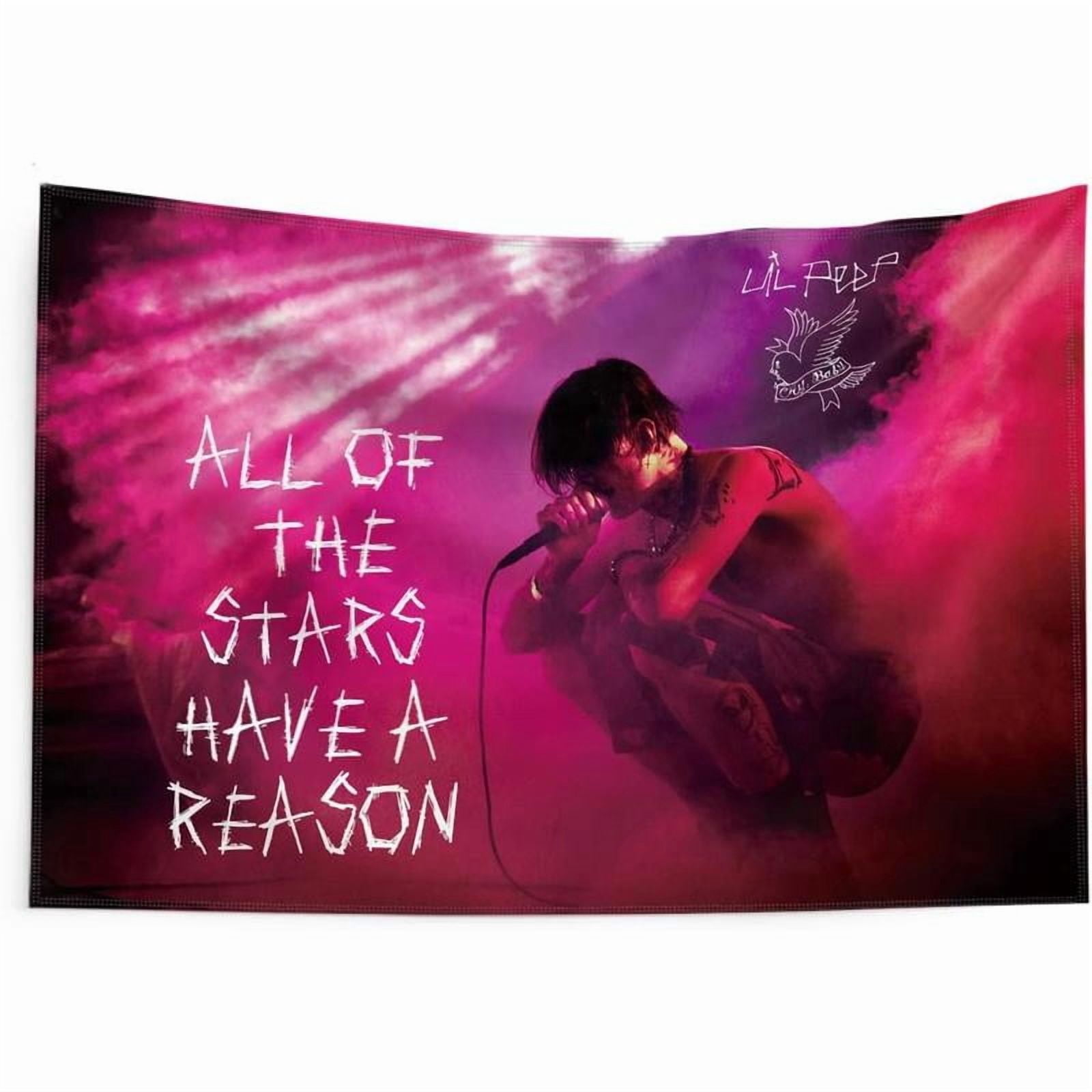 Tapestry Lil Peep Bedroom Aesthetics Lil Peep Pink Tapestry Wall ...